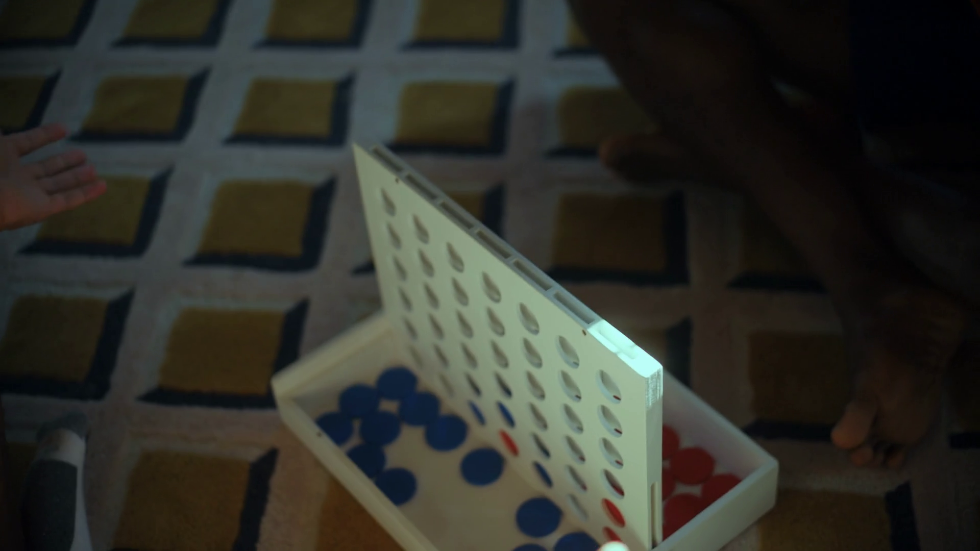 Over Head Shot Of Man Playing Connect Four Stock Footage SBV-347253300 ...