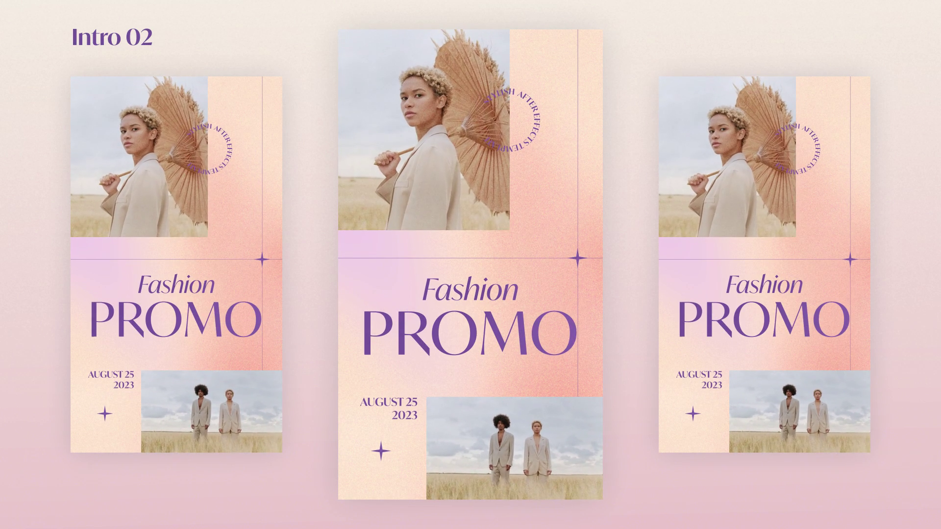 AE Template: Stylish Vertical Intro 3 In 1 SBV-347785192 - Storyblocks