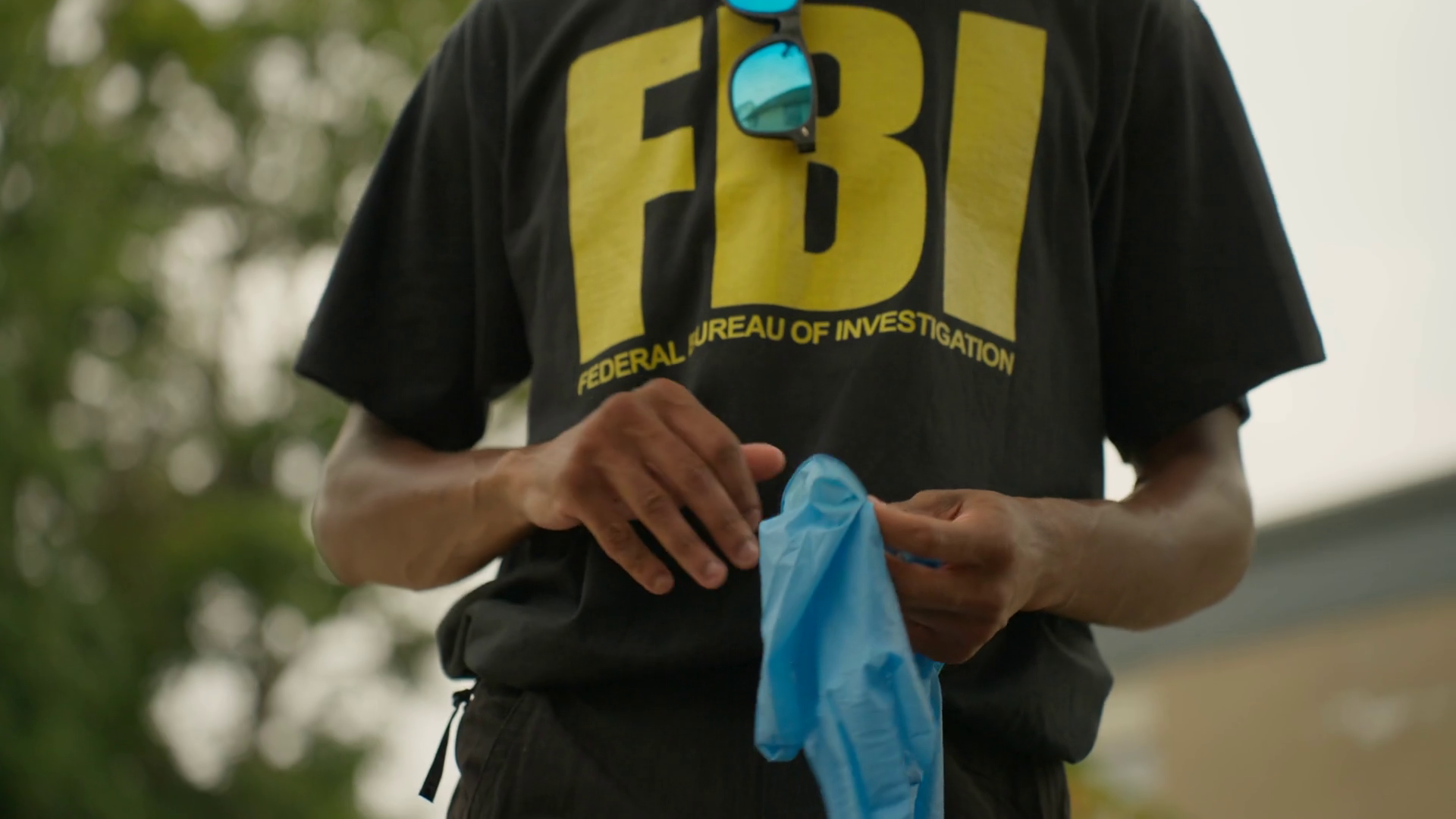 Closeup Shot Of Fbi Agent Wearing Gloves Stock Footage SBV-347098963 ...
