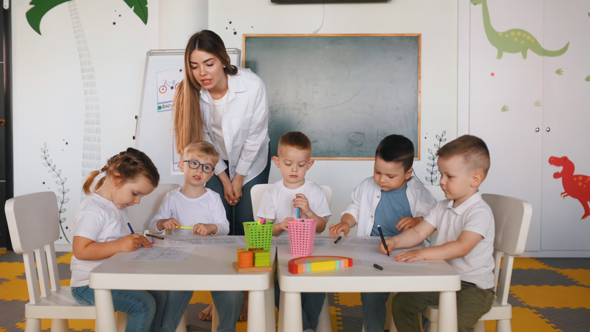 Educational Games Children In Kindergarten Stock Footage SBV-354008574 ...