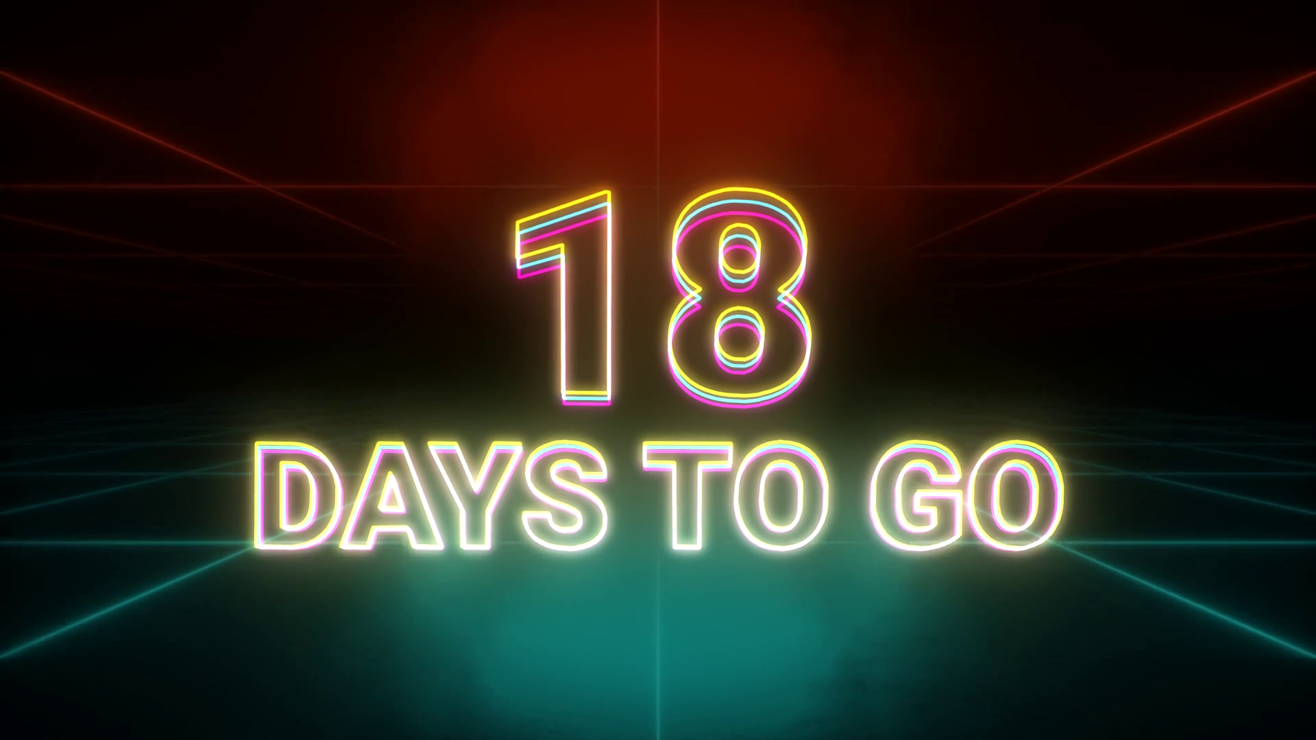 18 Days To Go Countdown Has Begun Animation Stock Footage SBV-352116750 - Storyblocks
