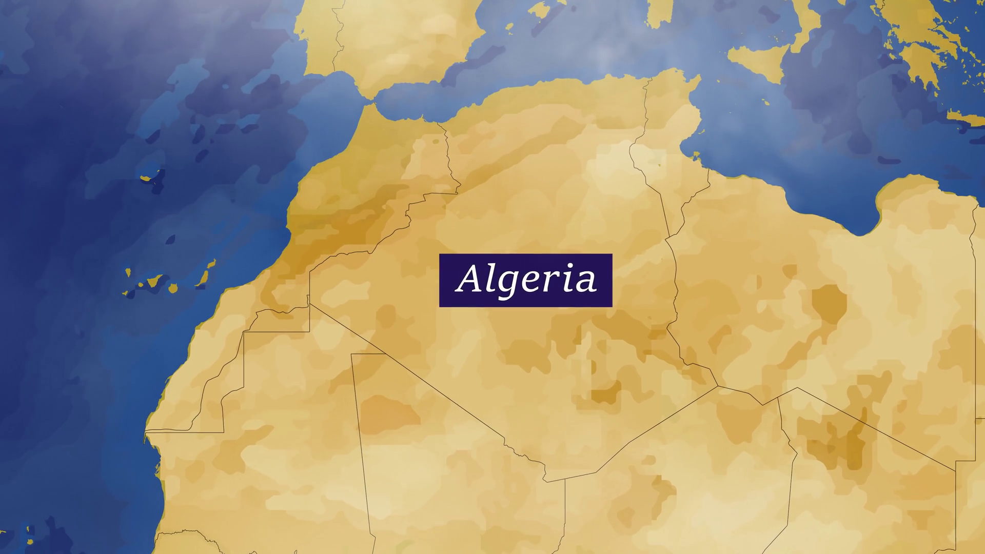 Algeria Country Map Stock Footage SBV-347796384 - Storyblocks