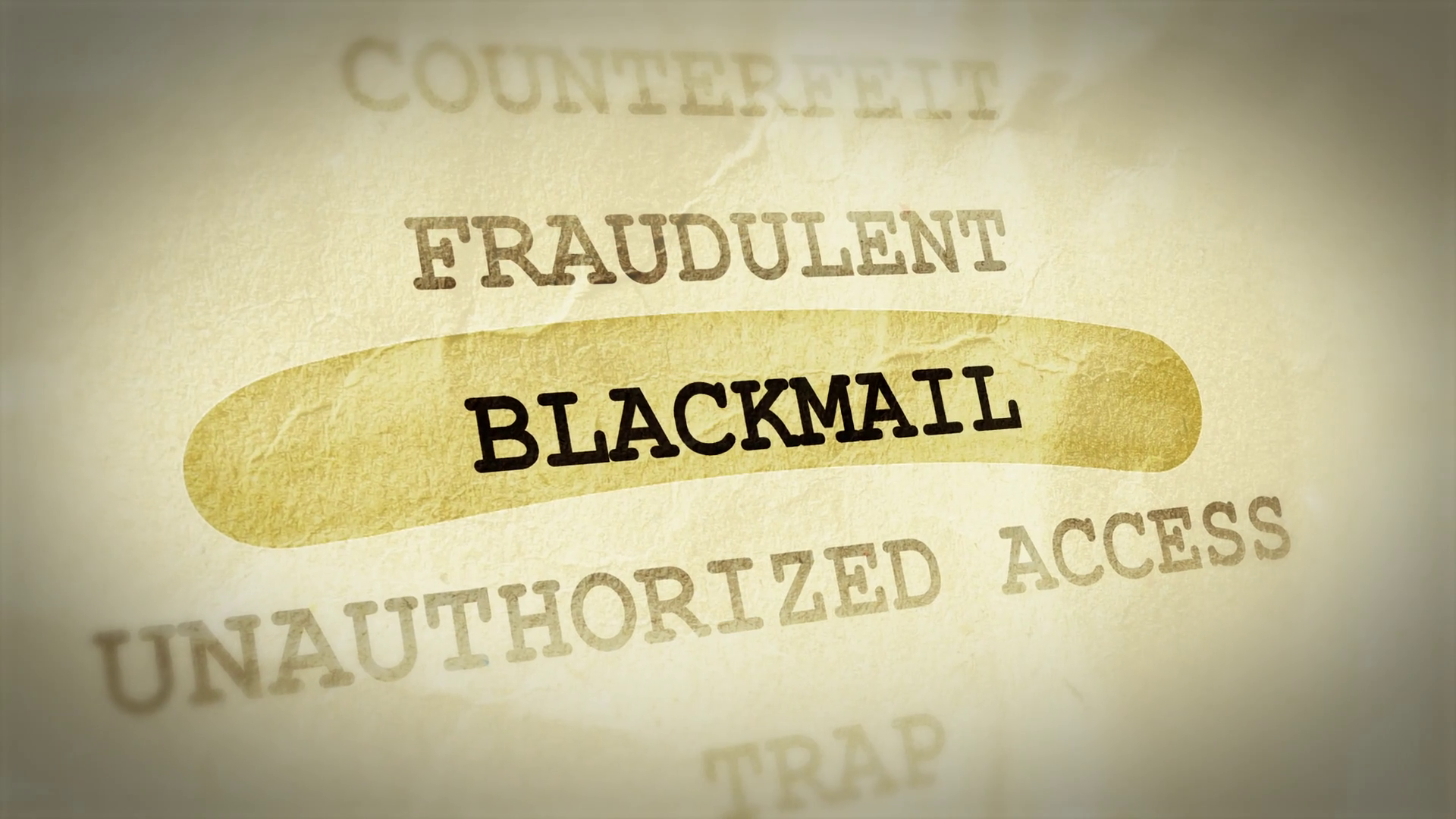 Blackmail Text Highlight Animation Stock Footage SBV-353432273 ...