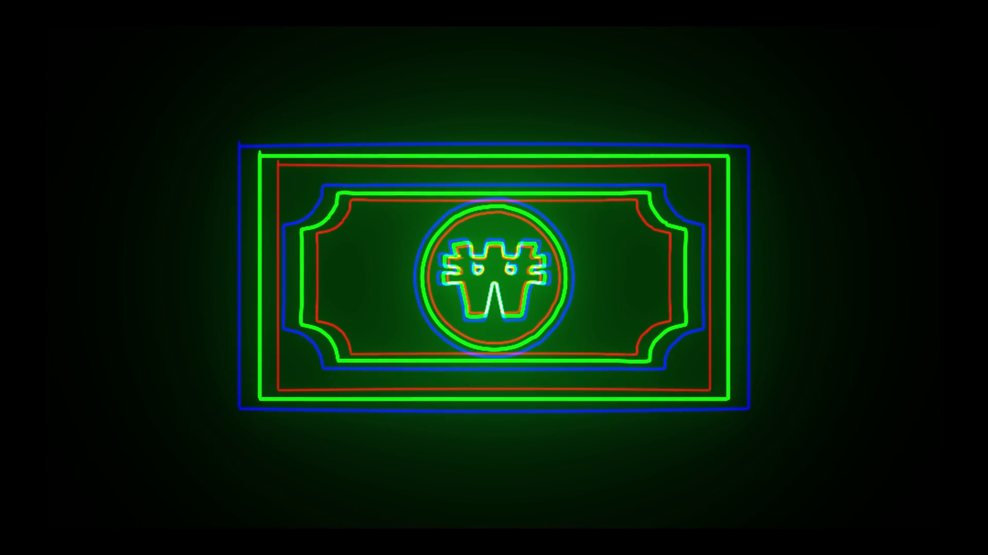 Krw Note Glowing Color Stock Motion Graphics SBV-351687072 - Storyblocks