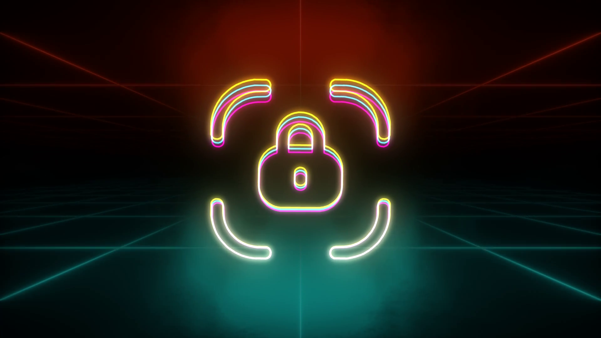 Lock Icon Animation Retro Background Stock Footage SBV-352117154 ...