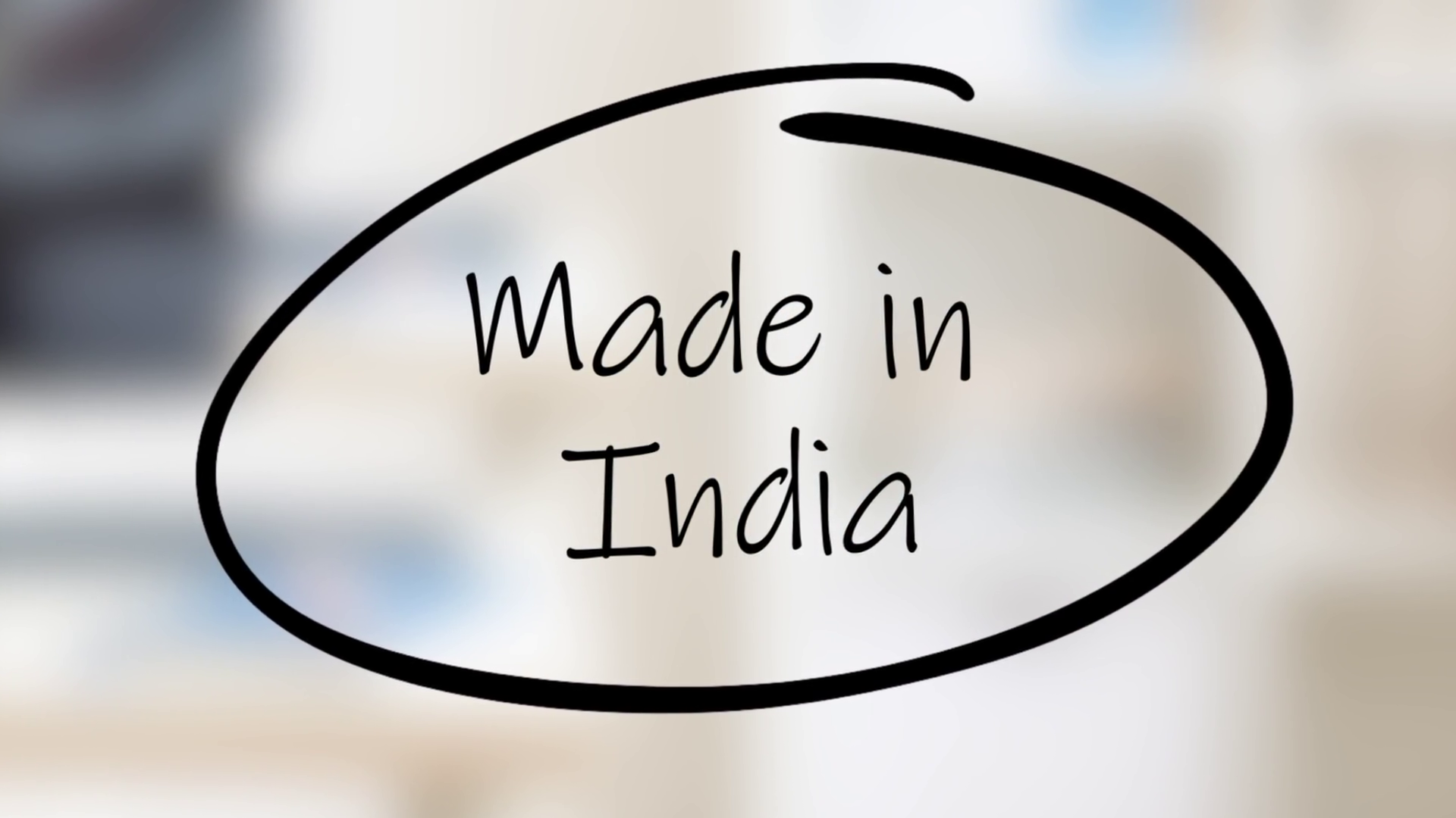 Made In India Handwriting Using Black Marker Stock Footage SBV ...