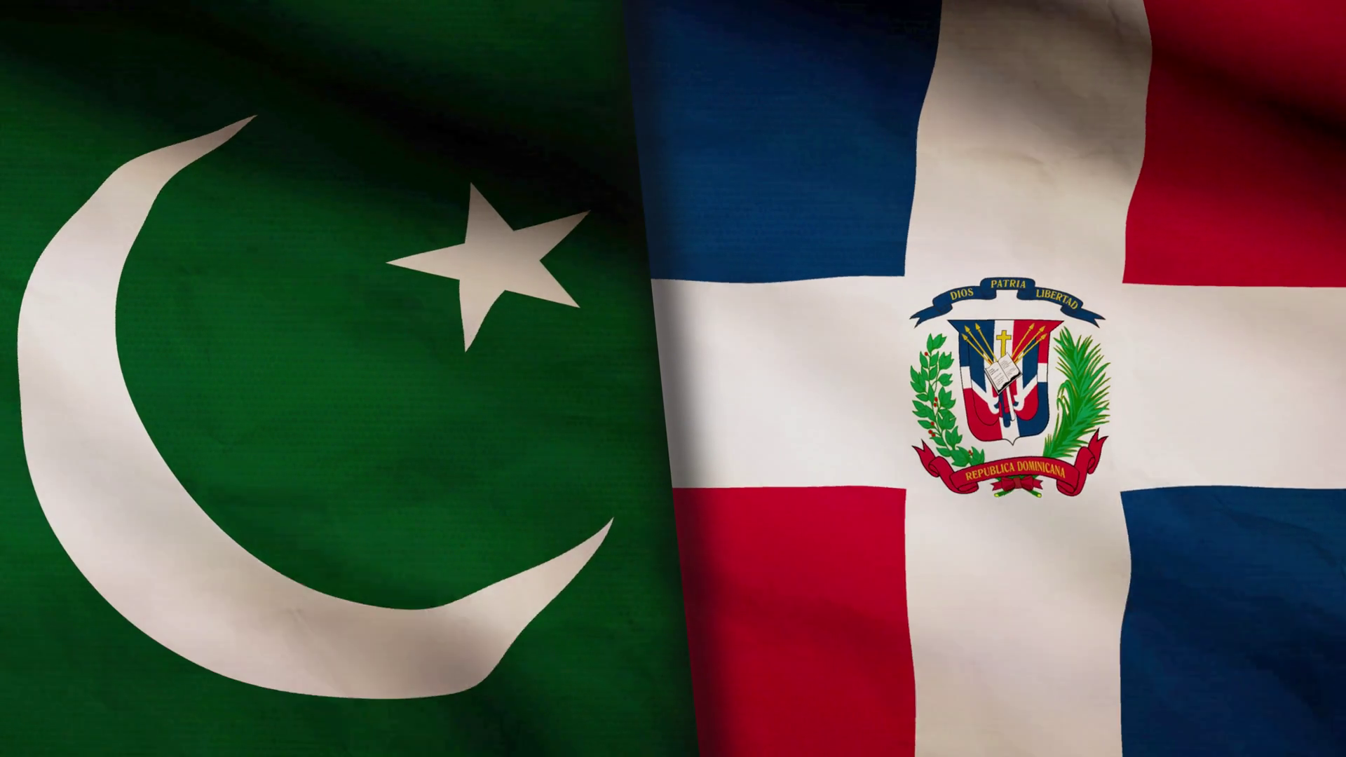 Pakistan Flag Dominican Republic Stock Footage SBV-352636403 - Storyblocks