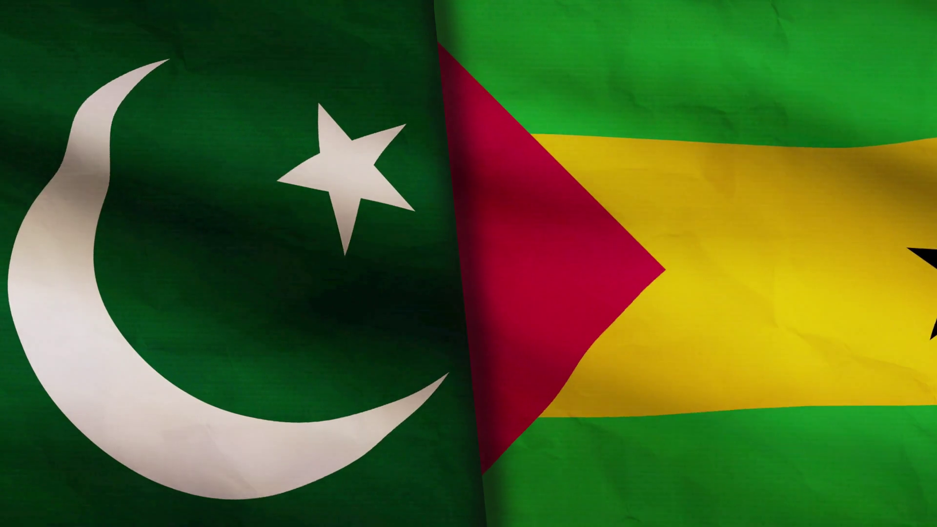 Pakistan Flag Sao Tome Principe Stock Footage SBV-352651216 - Storyblocks