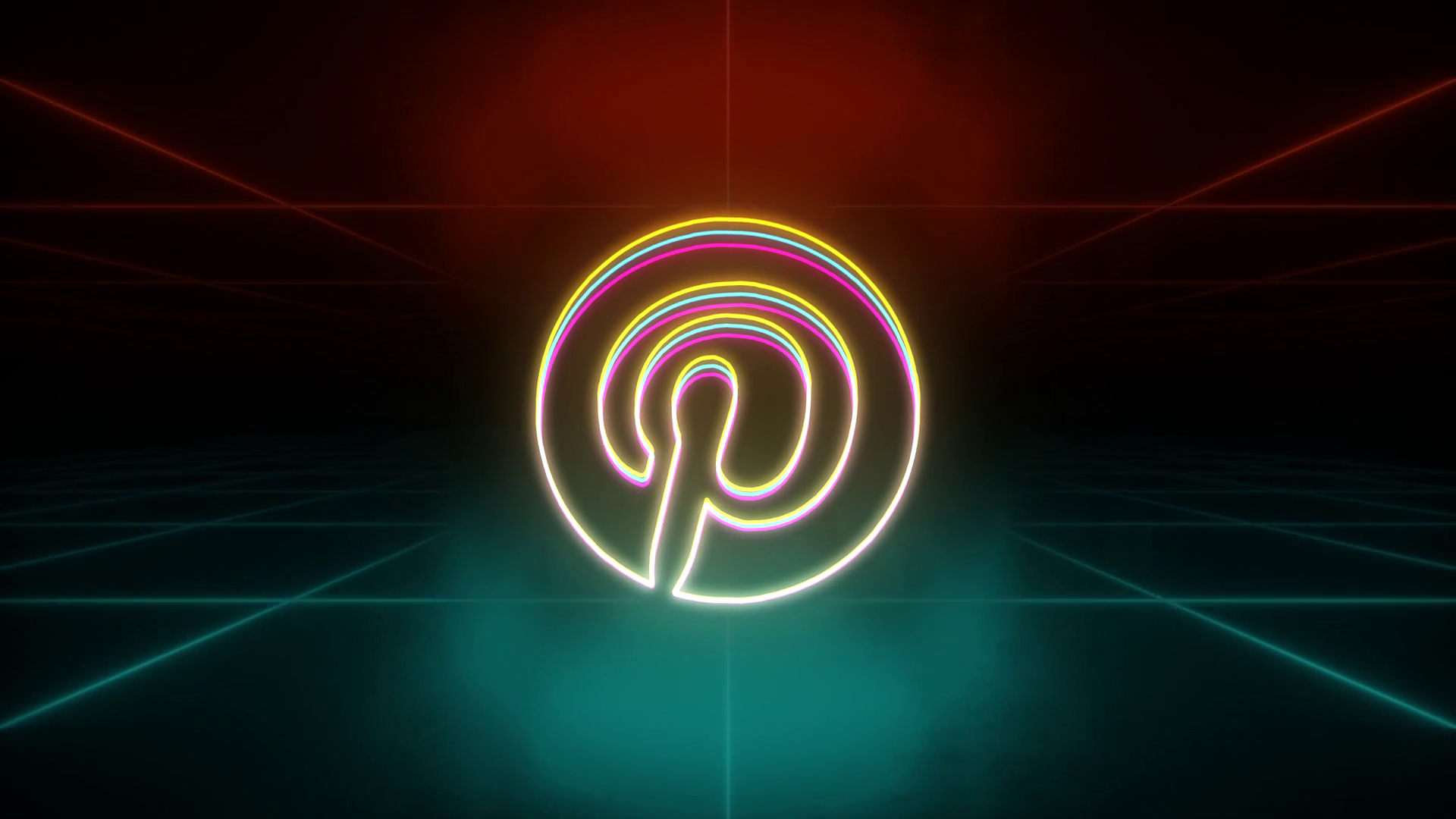 Pinterest Logo Animation Retro Background Stock Motion Graphics SBV ...