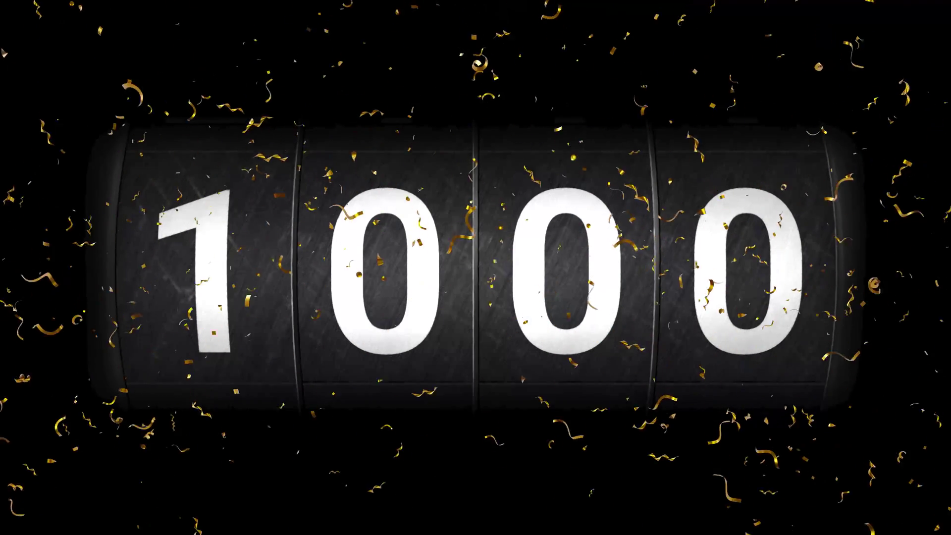Running Odometer Celebration Of 1000 Stock Motion Graphics SBV ...