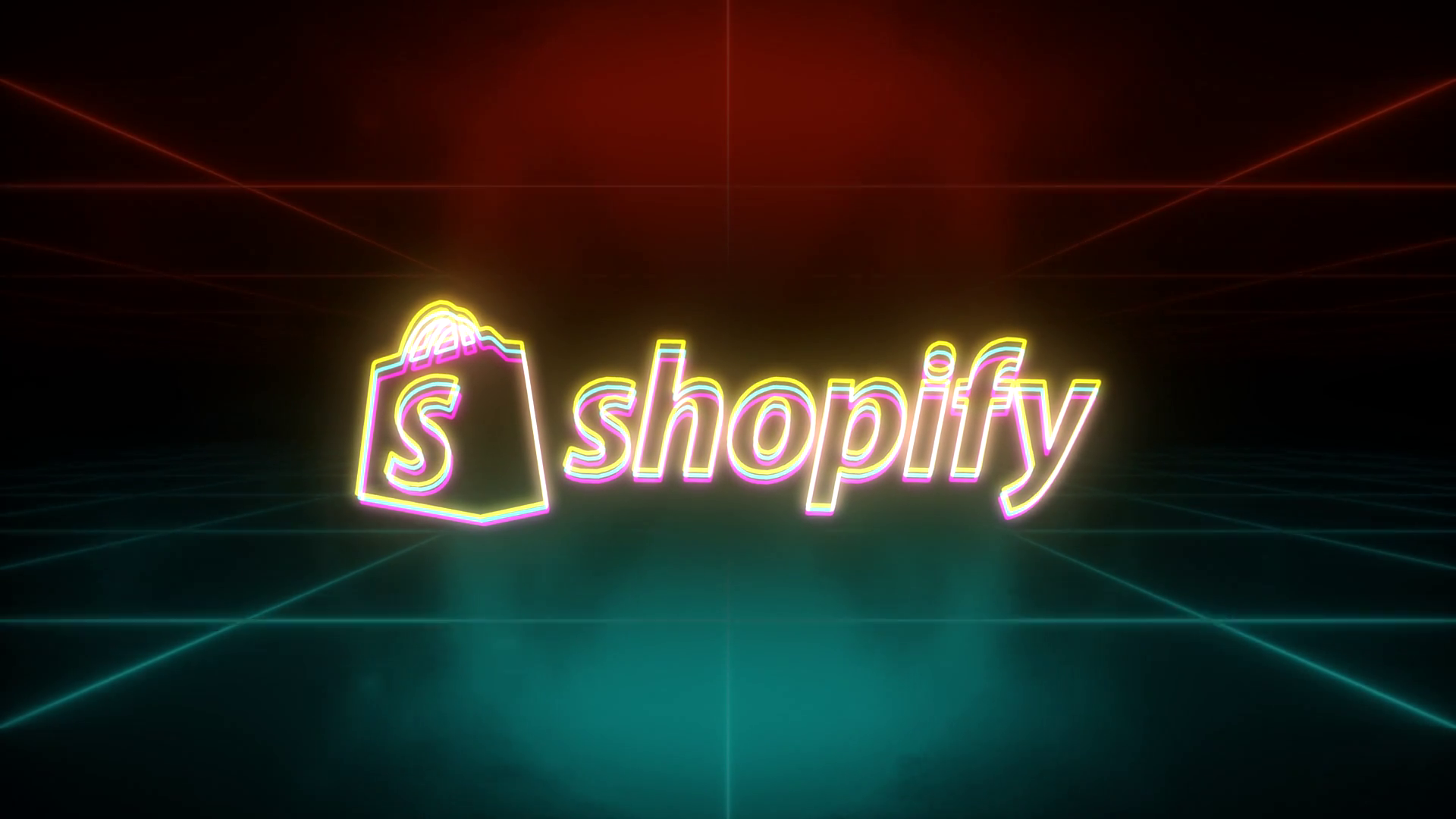 Shopify Logo Animation Retro Background Stock Footage SBV-348875657 ...