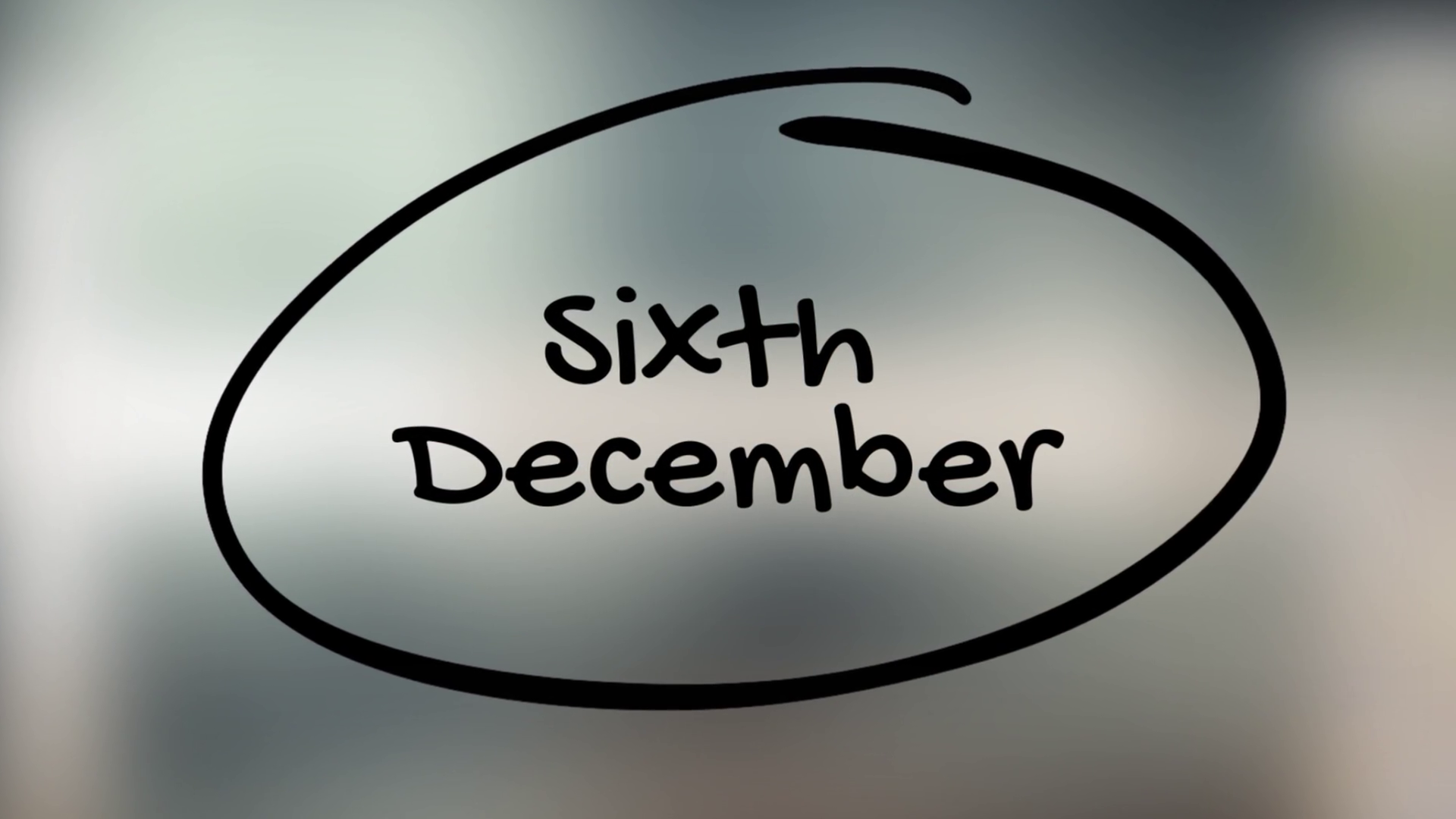 Sixth December Handwriting With Black Marker Stock Footage SBV ...