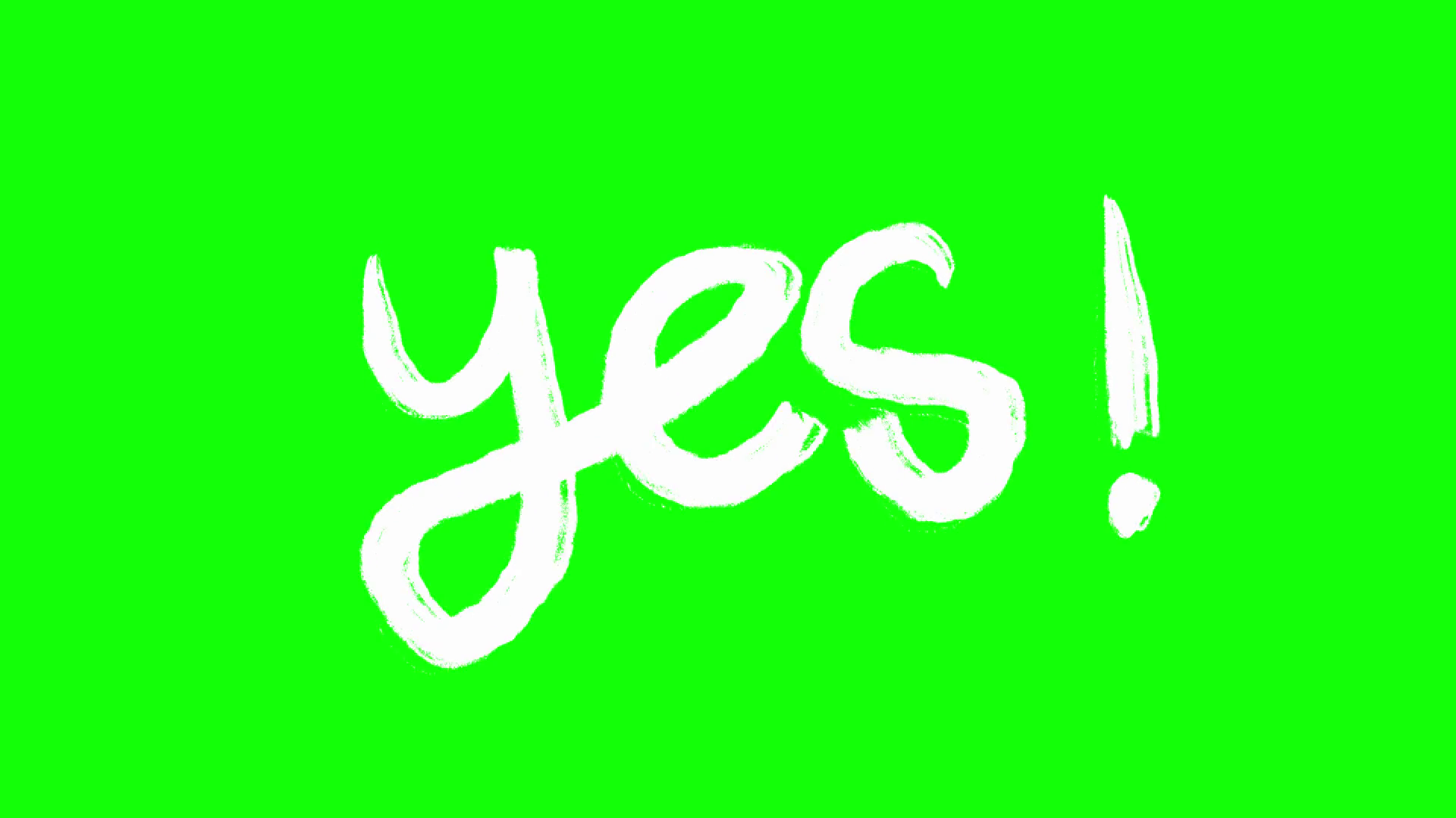 Wiggly Hand Drawn Yes Text Green Screen Stock Footage SBV-352529158 ...