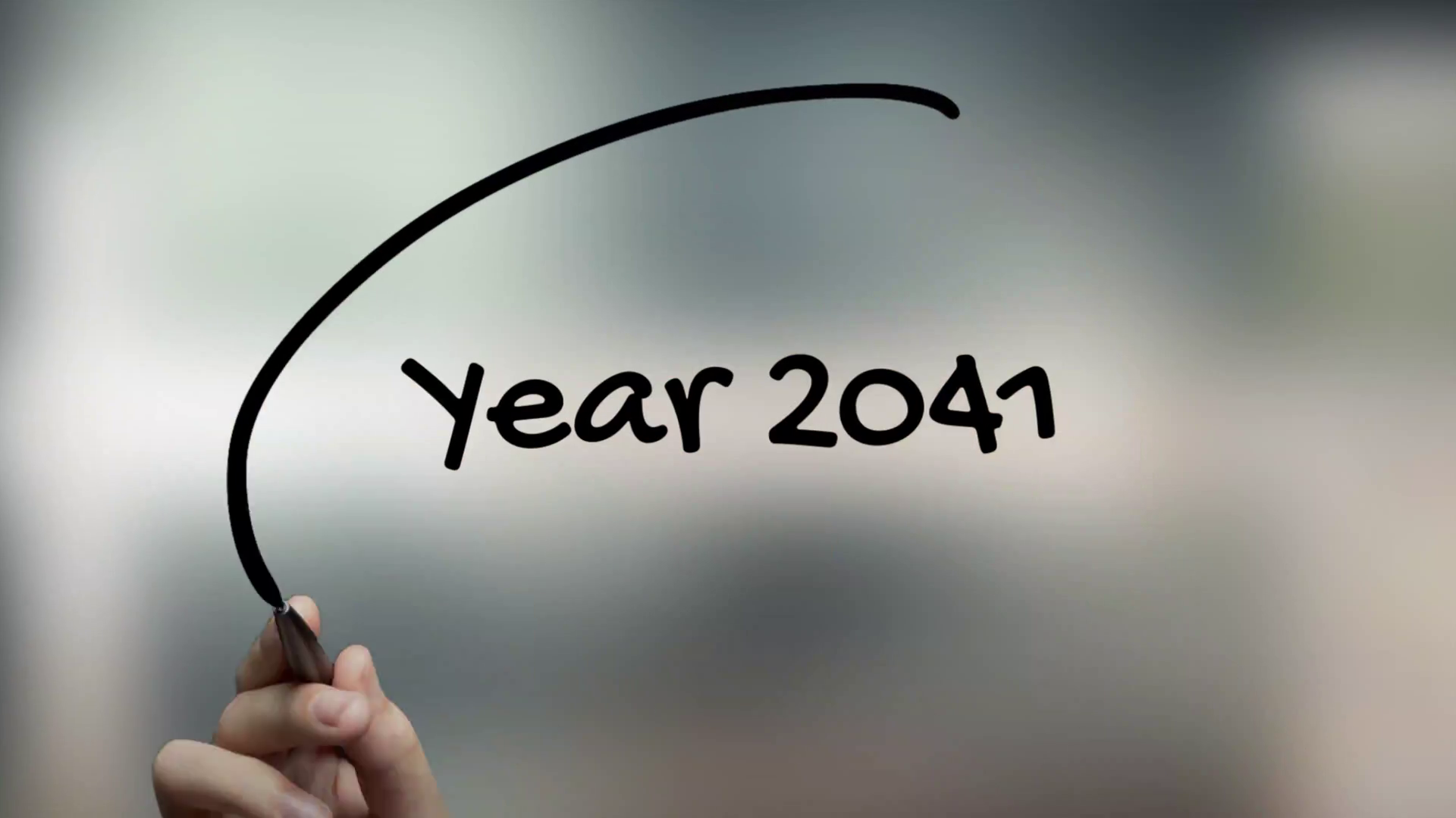 Year 2041 Handwriting With Black Marker On Stock Footage SBV-353224860 ...
