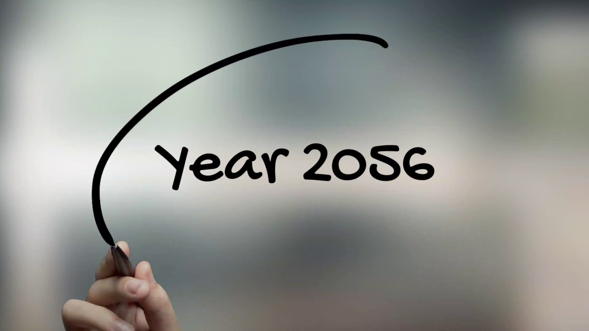 Year 2056 Handwriting With Black Marker On Stock Footage SBV-353232129 ...