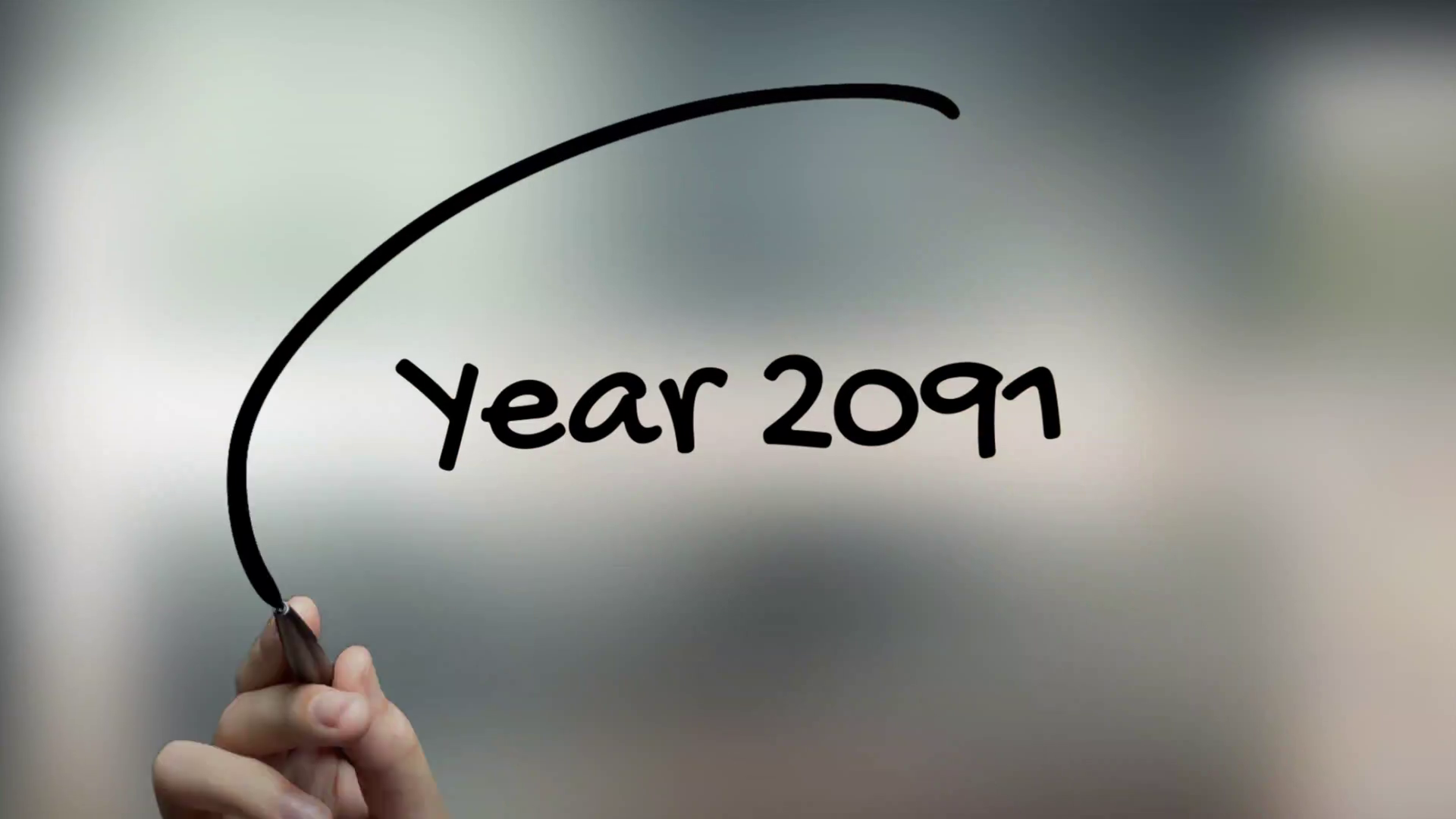 Year 2091 Handwriting With Black Marker On Stock Footage SBV-353232166 ...