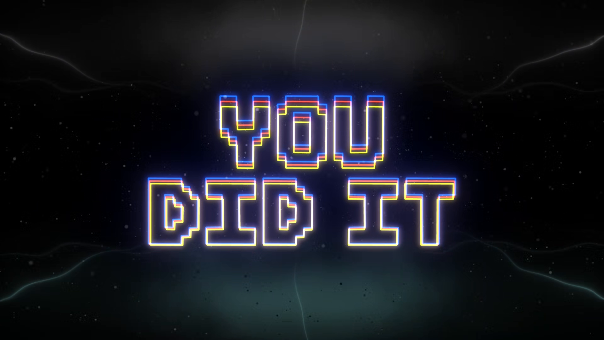 You Did Neon Text With Retro Background Stock Footage SBV-353654422 ...