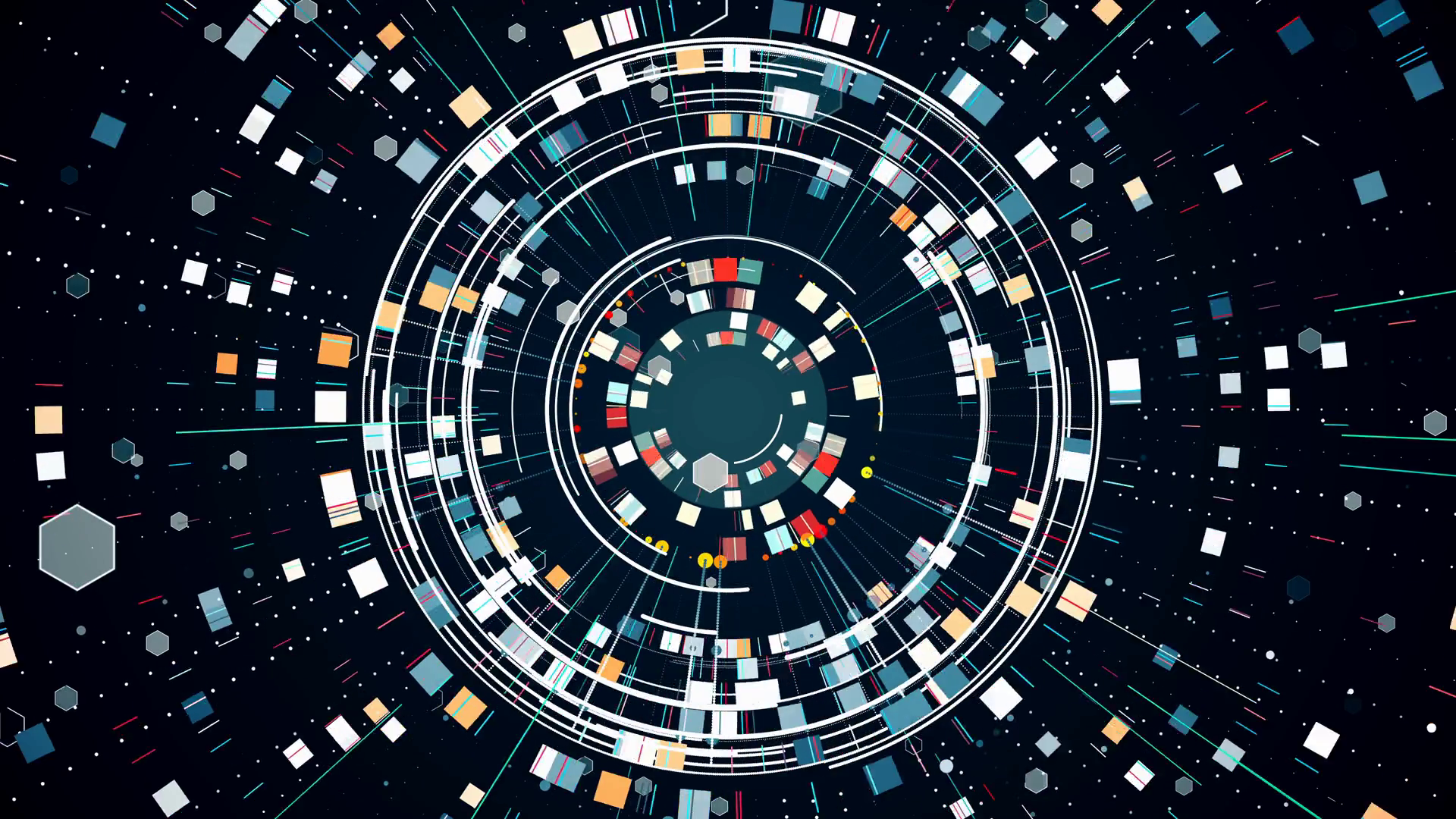 Abstract Tech Background From Lot Of Shapes Stock Motion Graphics SBV ...