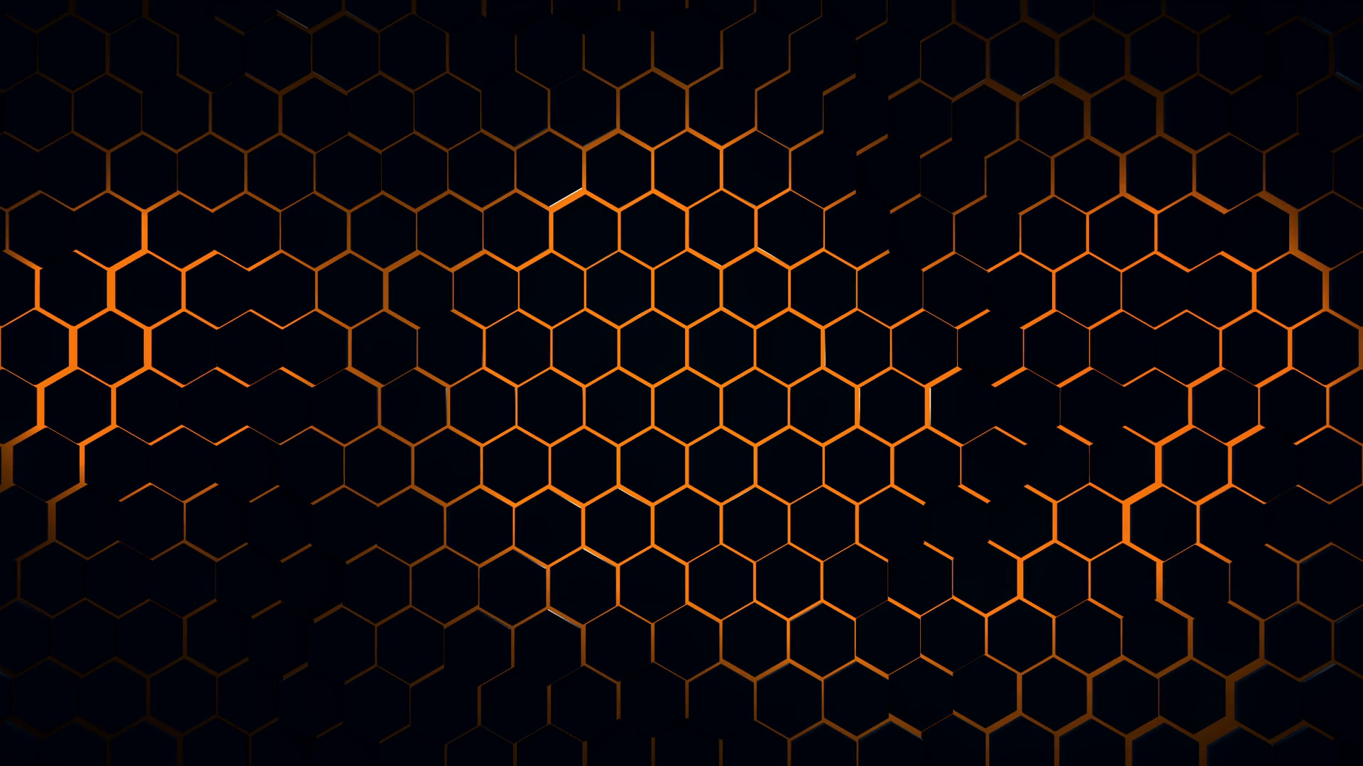 3d Render Animation Abstract Hexagon Geometric Surface With Backlit Minimal Hexagon Grid 