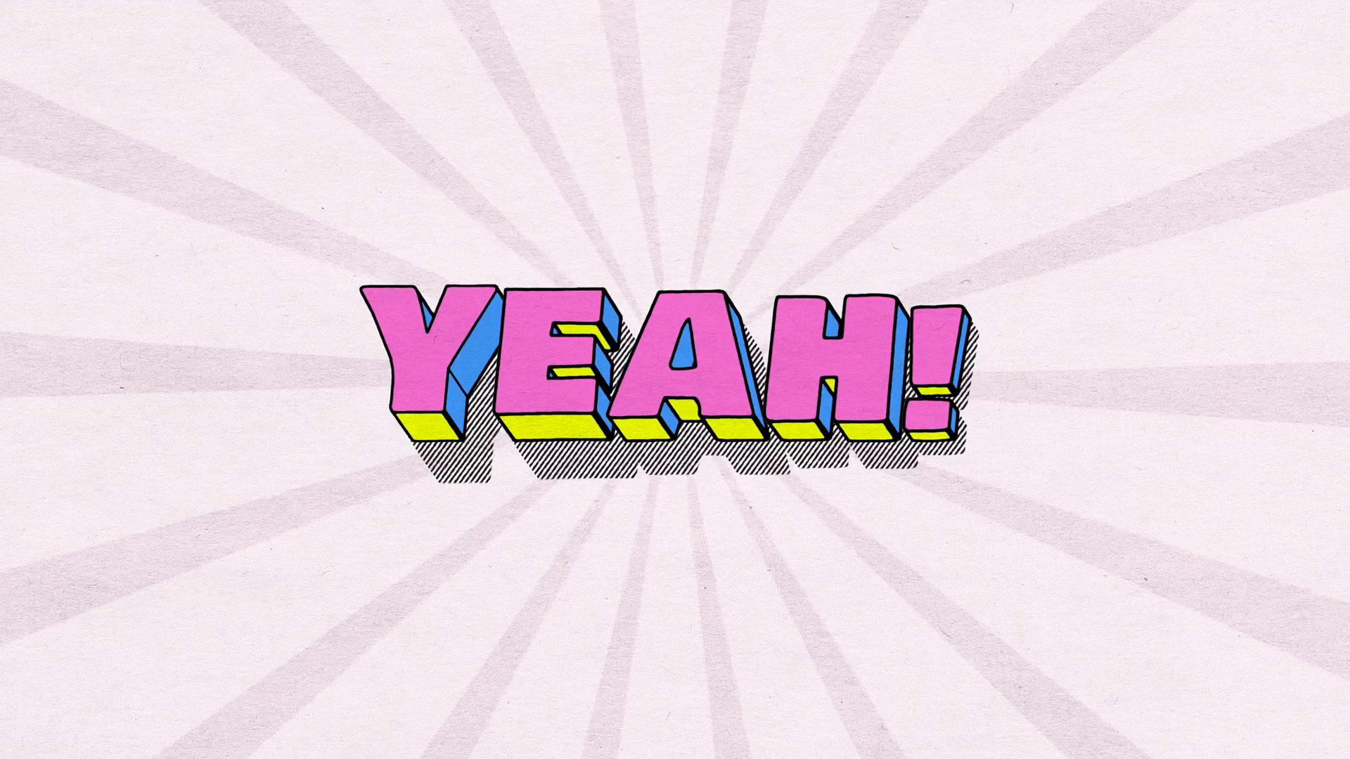Yeah! - Comics Style 3d Text With Shadow On Stock Motion Graphics SBV ...
