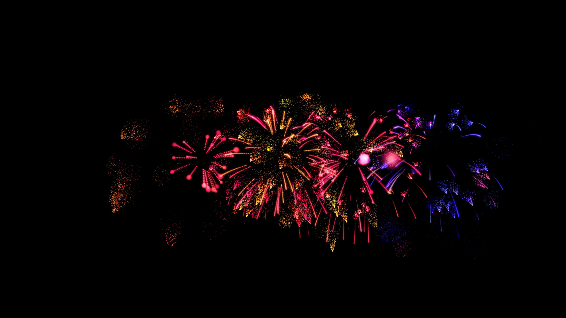 Holiday Animation Of Fireworks On Black Stock Motion Graphics SBV ...