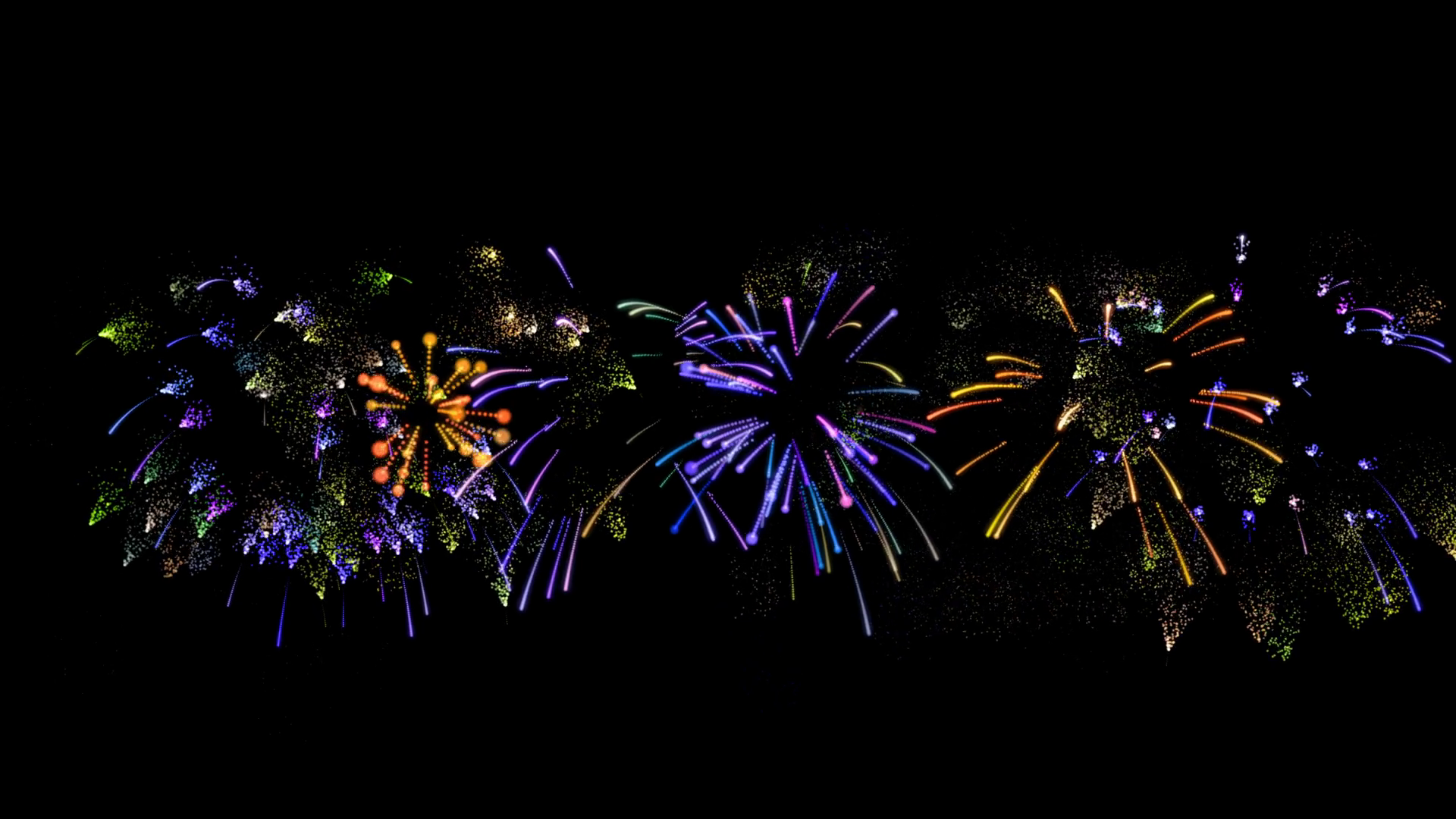 Holiday Animation Of Fireworks On Black Stock Motion Graphics SBV ...