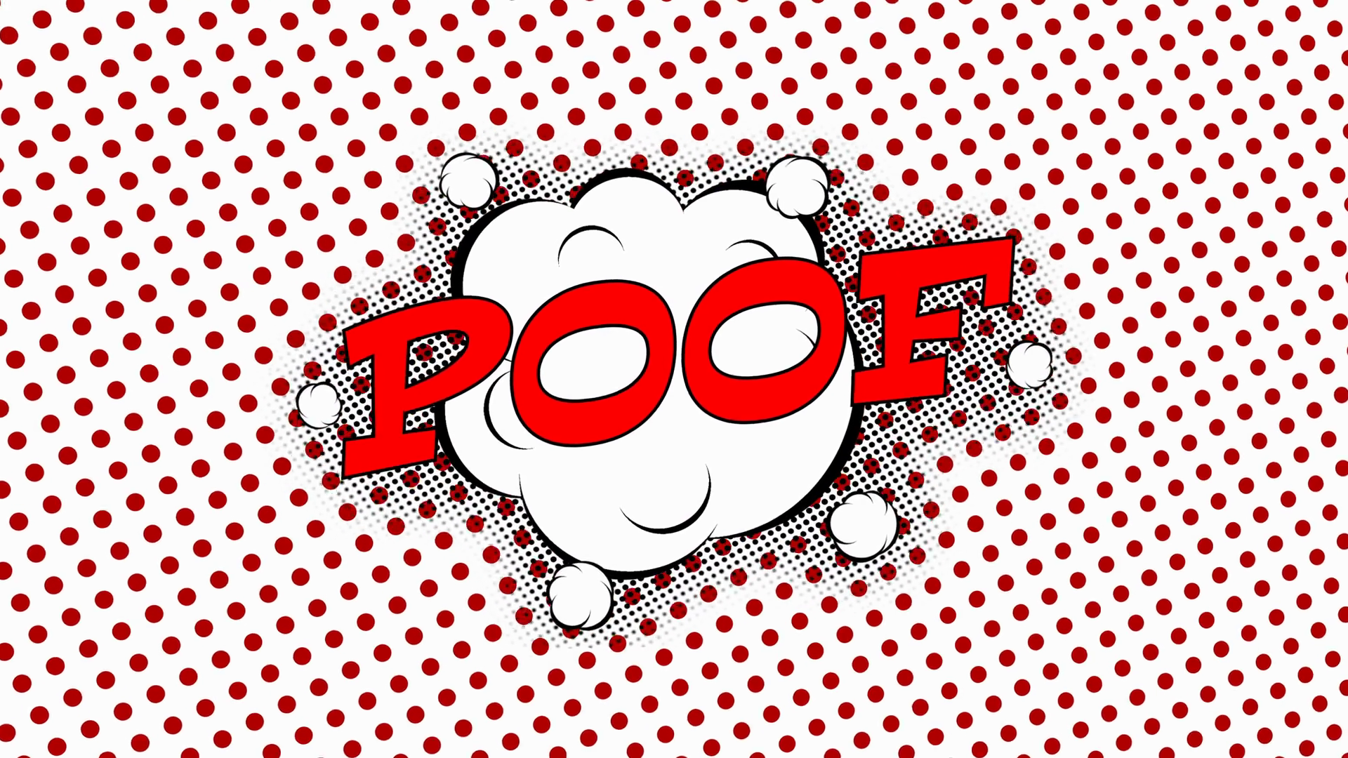 Poof Text In Speech Balloon Comic Style Stock Motion Graphics SBV ...