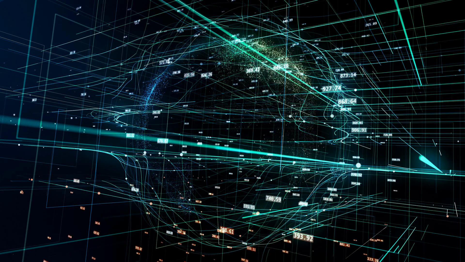 global network animation, 3D animation symbolizing global information ...