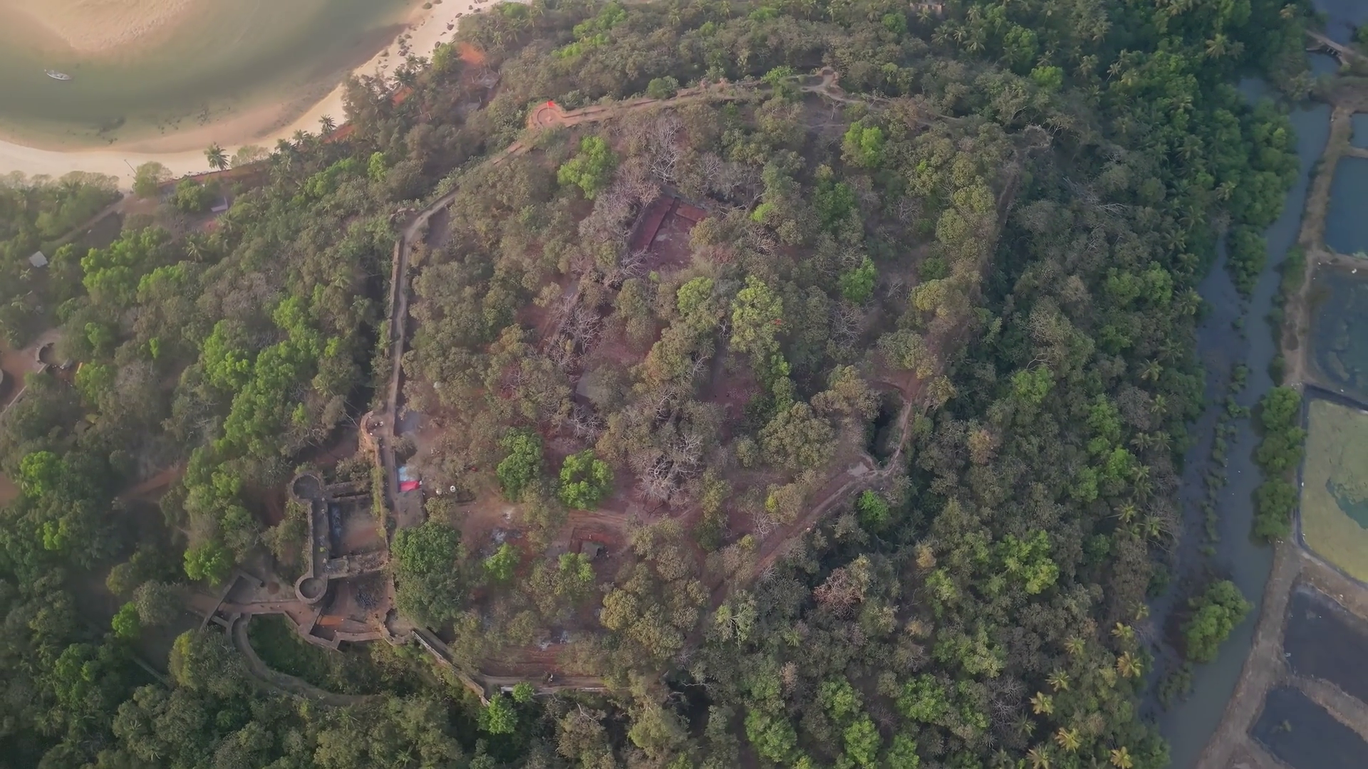 Colonial-era Fort Entrance With Round Towers Stock Footage SBV ...
