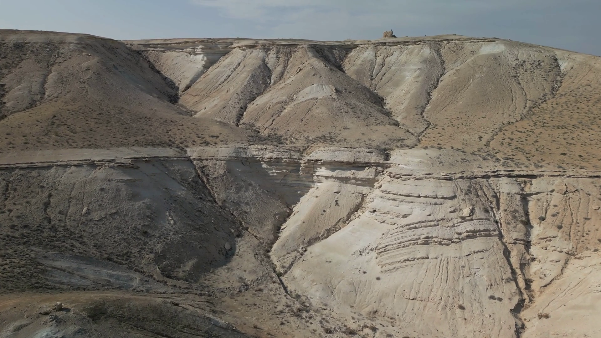 Dry Hills Steep Cliffs Slowly Appear Wind Stock Footage SBV-352336499 ...