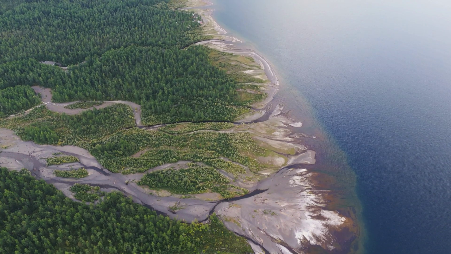 Aerial View Shows Braided River Carving Stock Footage SBV-352942760 ...