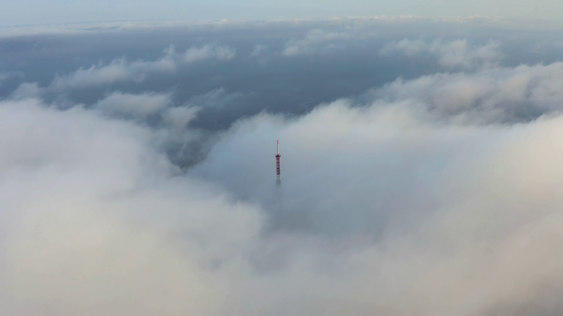 An Aerial View Of Top Of Television Tower Stock Footage SBV-347651703 ...
