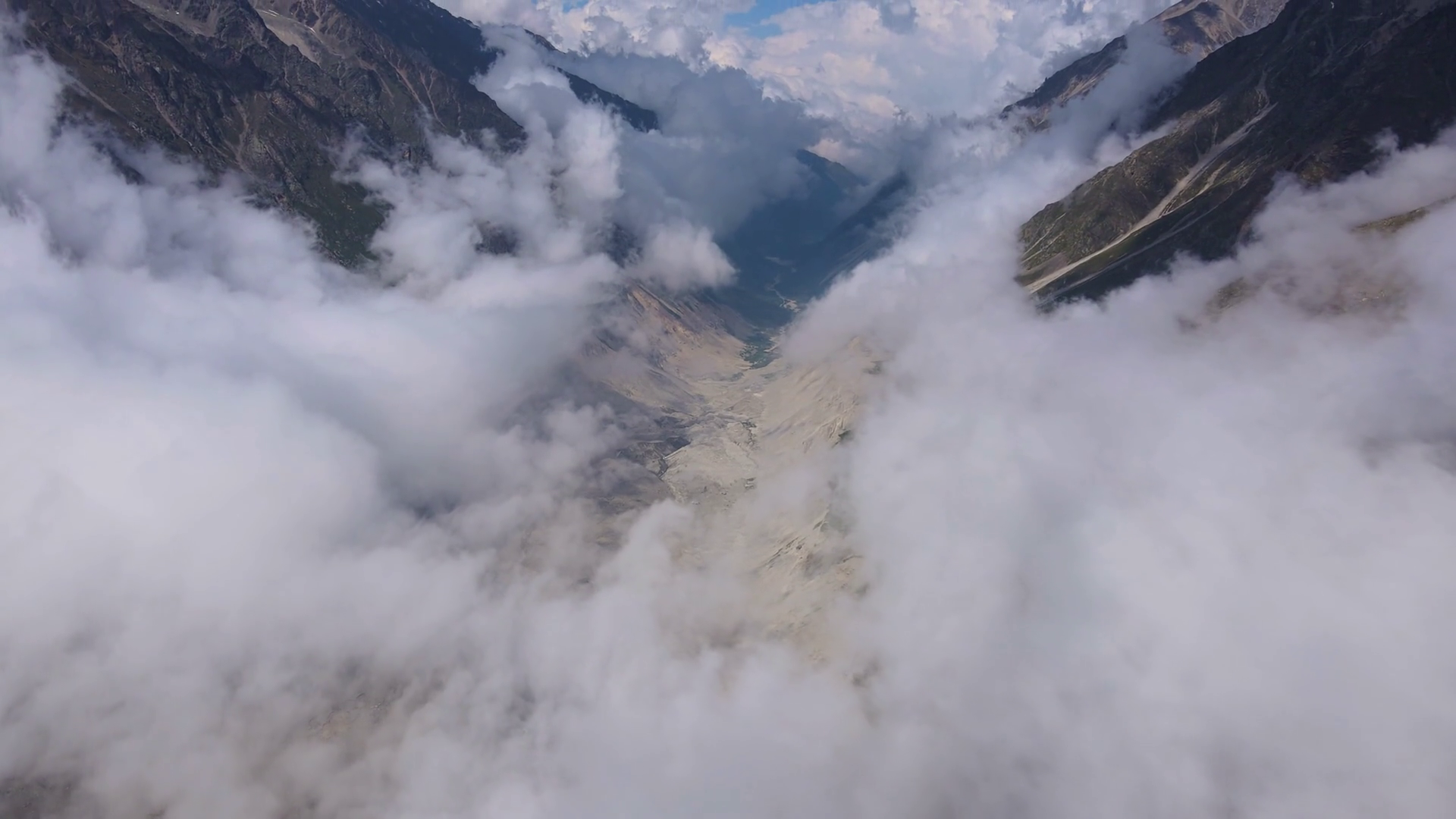 Aerial View Of Majestic Mountain Gorge Stock Footage SBV-347652697 ...