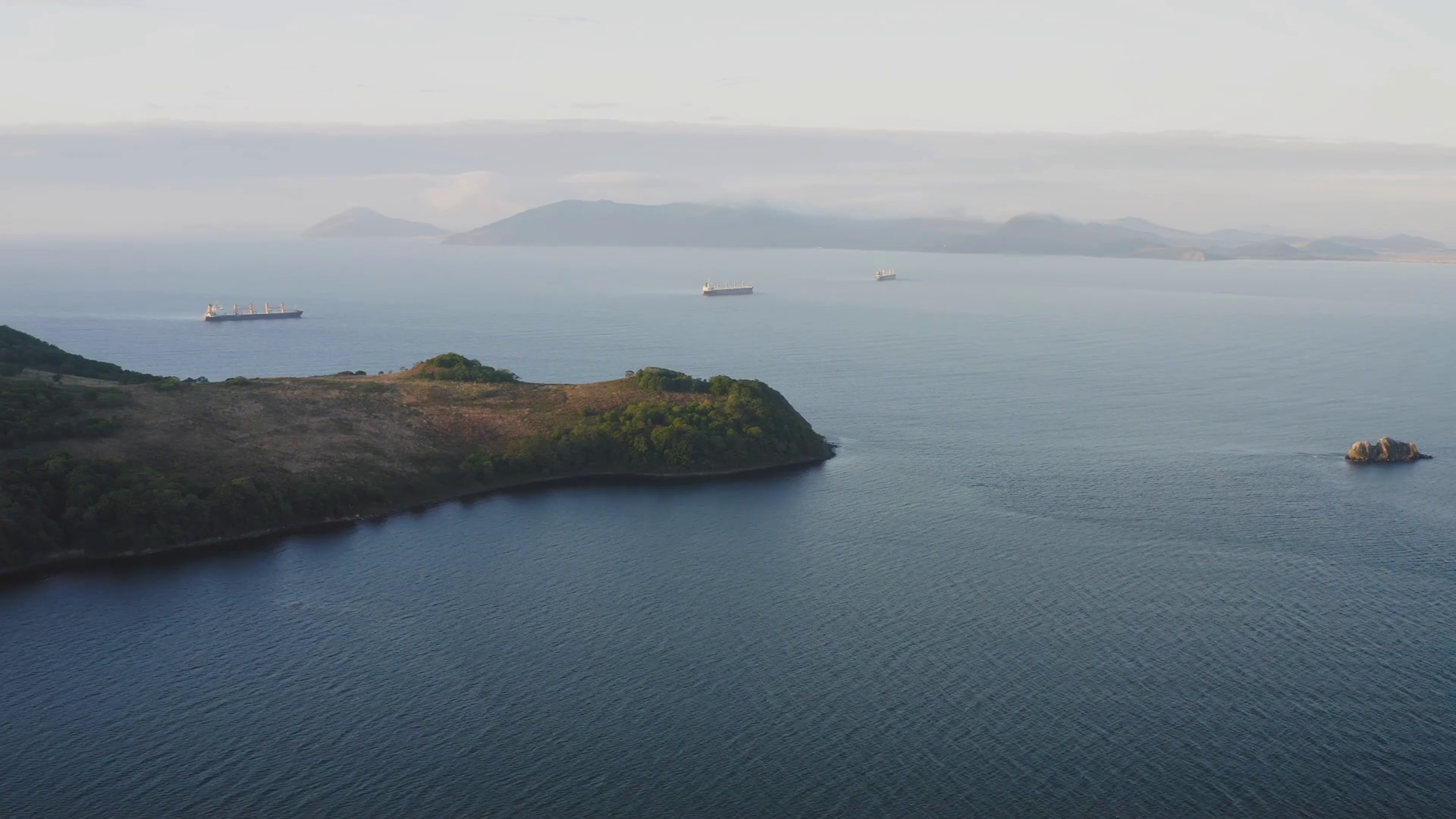 Dawn Over Sea Of Japan Russia Posiet Bay Stock Footage SBV-347698178 ...