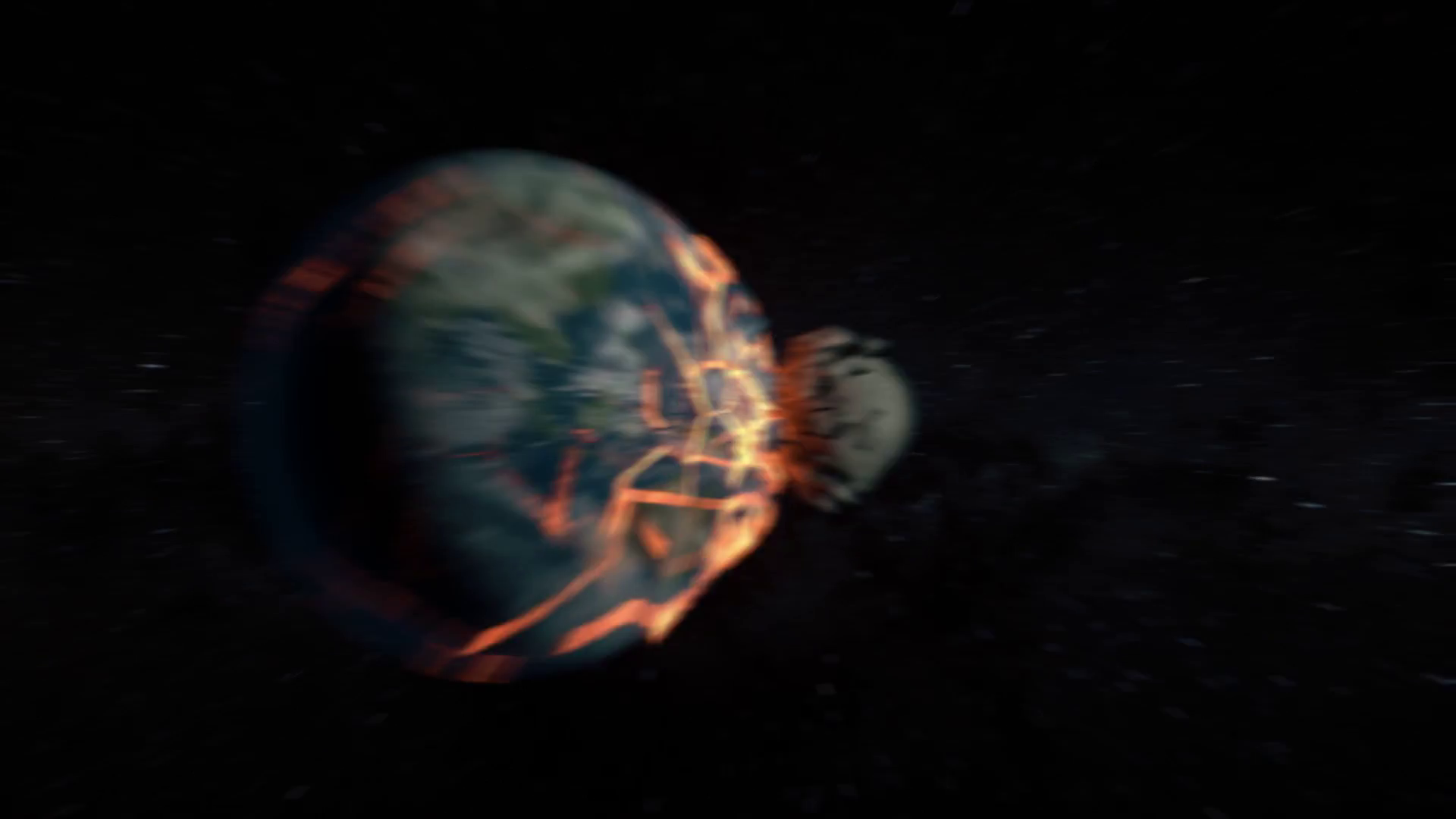 Collision Of Planet Earth Moon Splitting Stock Motion Graphics SBV ...