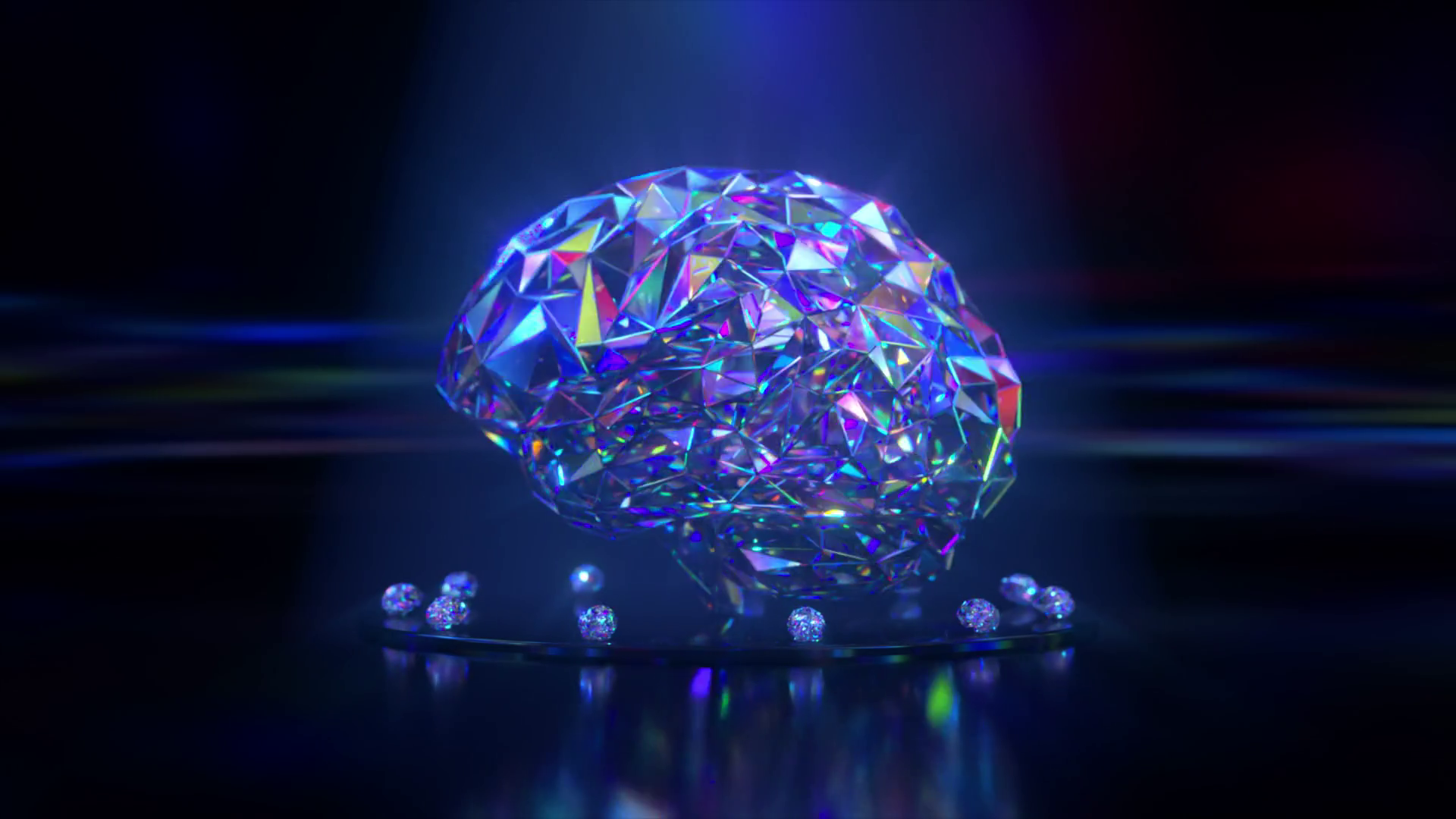 The Diamond Brain Rotates On Black Stock Motion Graphics SBV-348364020 ...