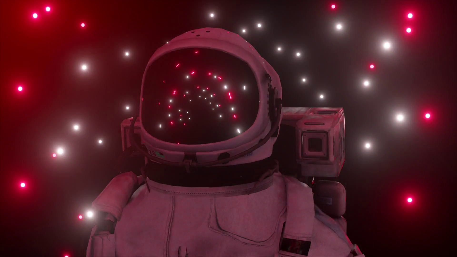 Astronaut Surrounded Flashing Neon Lights Stock Motion Graphics SBV ...