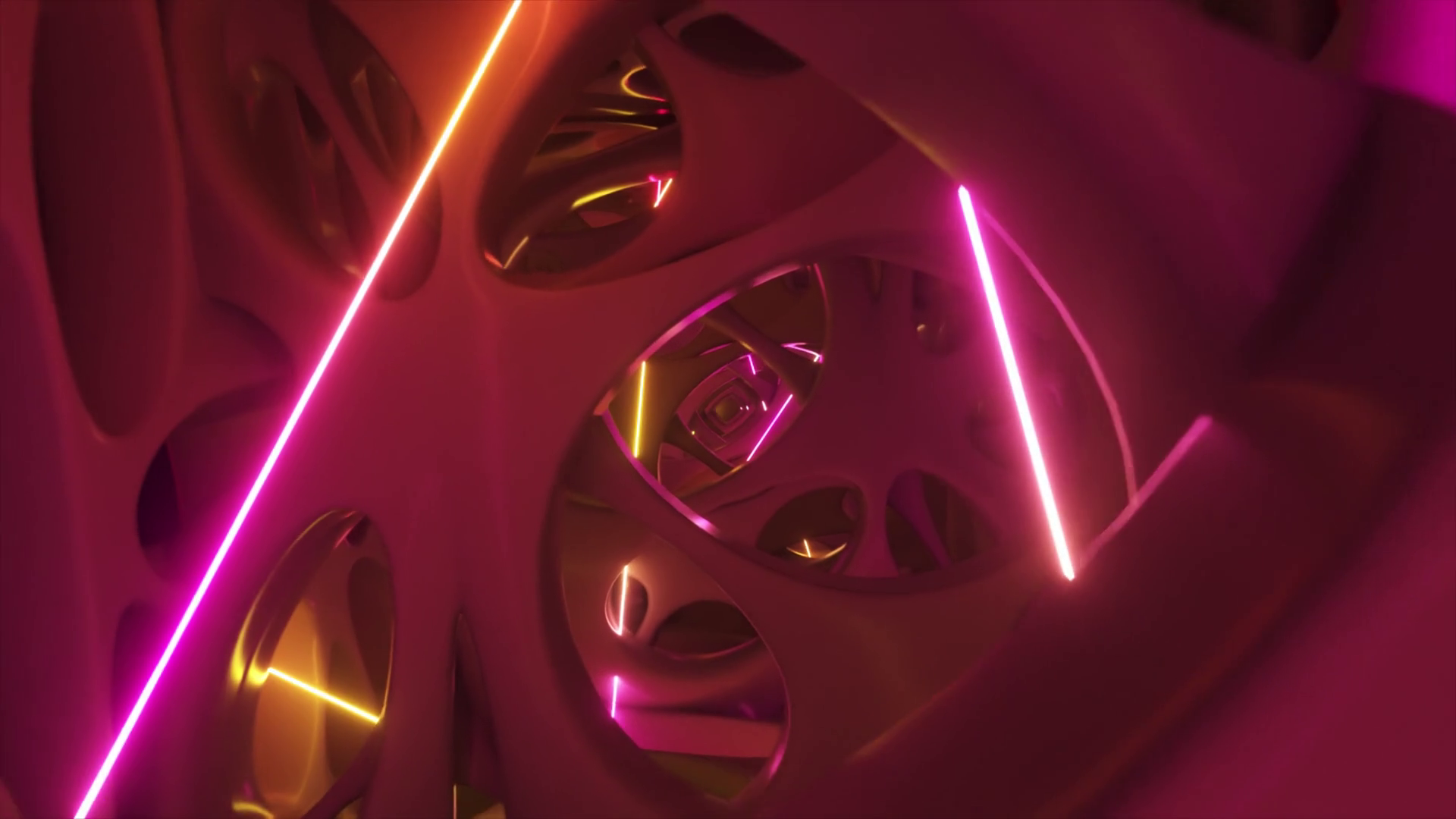 Flying Through Abstract Alien Structure Stock Motion Graphics SBV ...