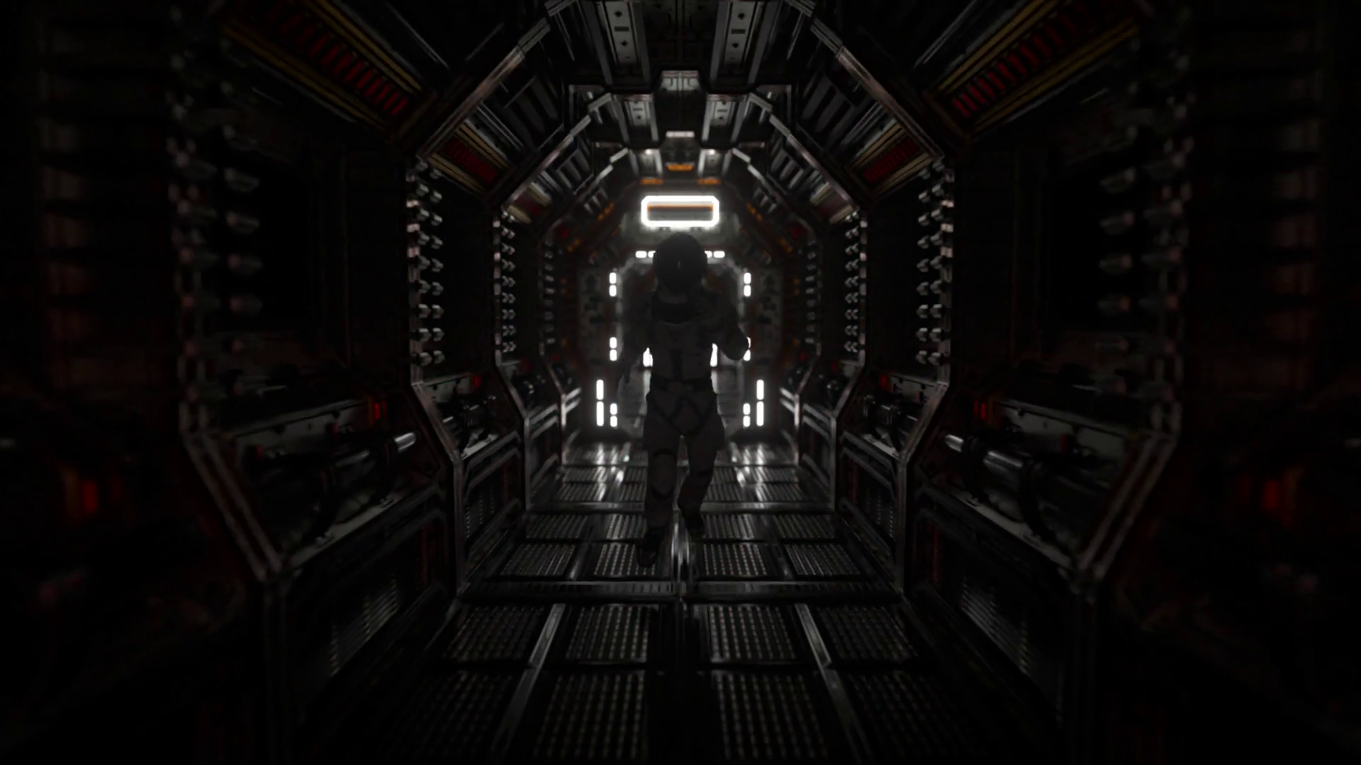 Astronaut Runs Through Tunnel To Compartment Stock Motion Graphics SBV ...