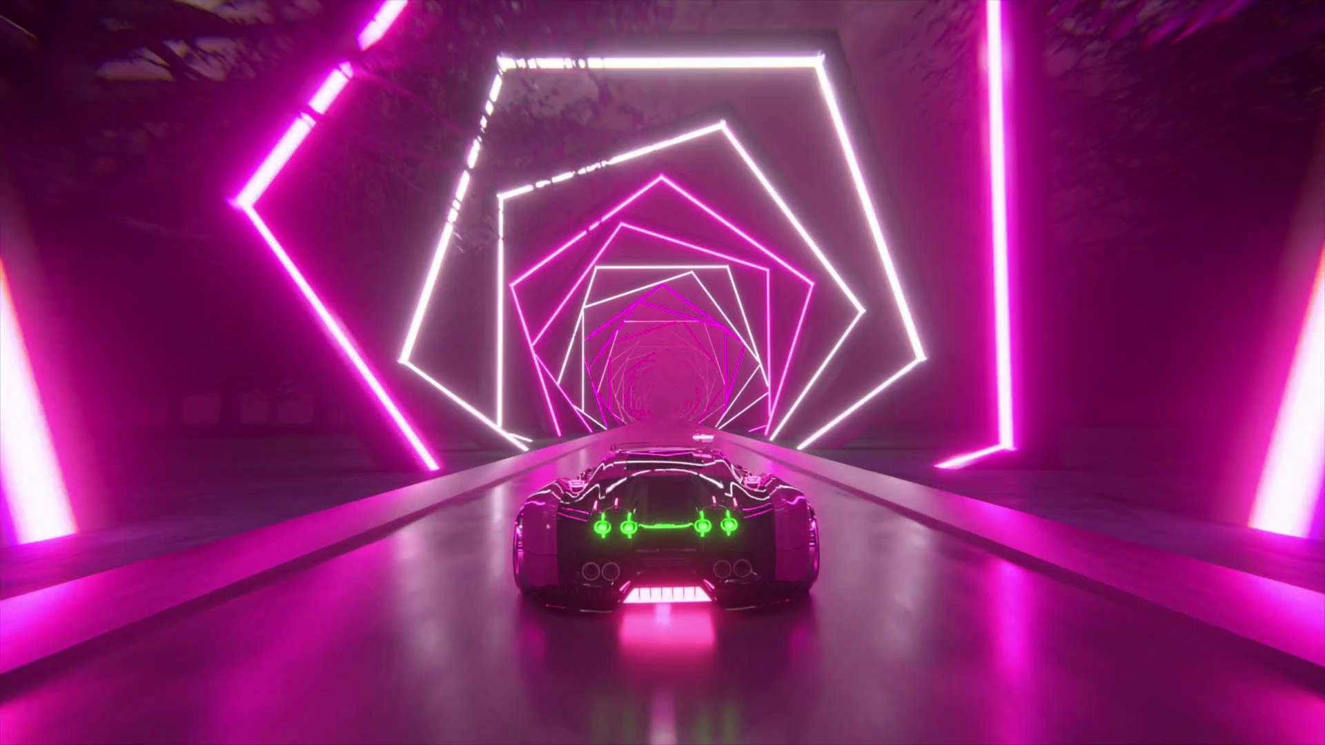 The Car Rushes At High Speed Through Endless Stock Motion Graphics SBV ...