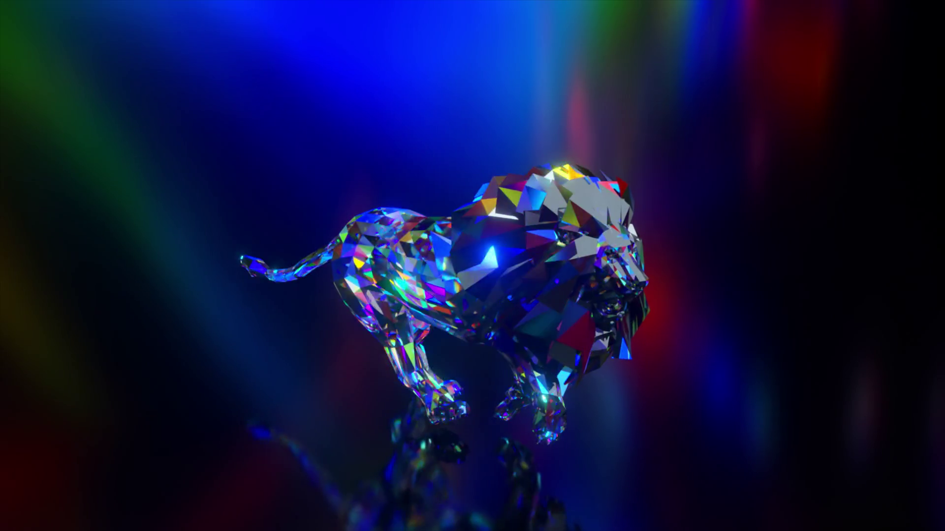 Collection Of Diamond Animals Running Lion Stock Motion Graphics SBV ...