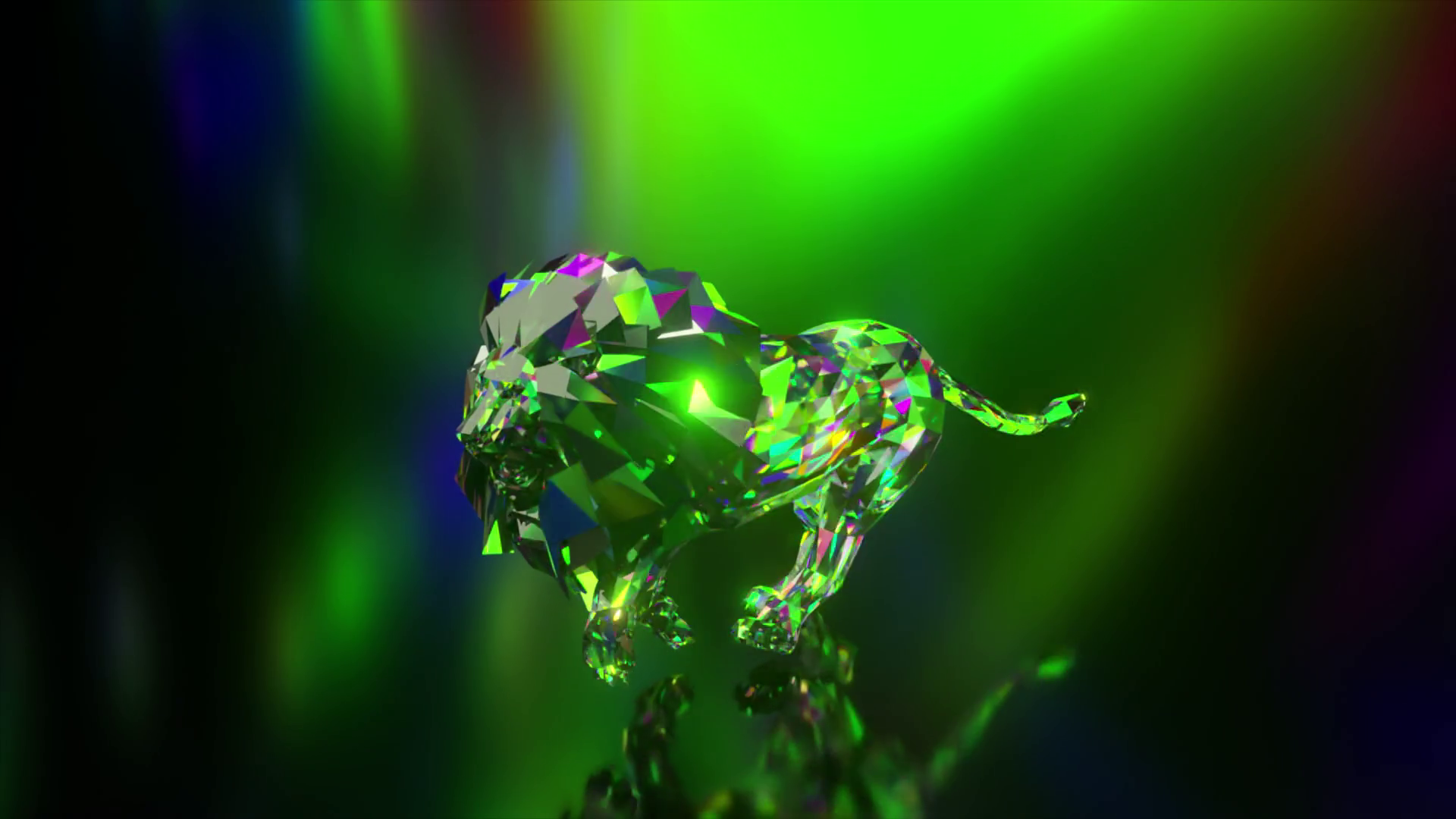 Collection Of Diamond Animals Running Lion Stock Motion Graphics SBV ...