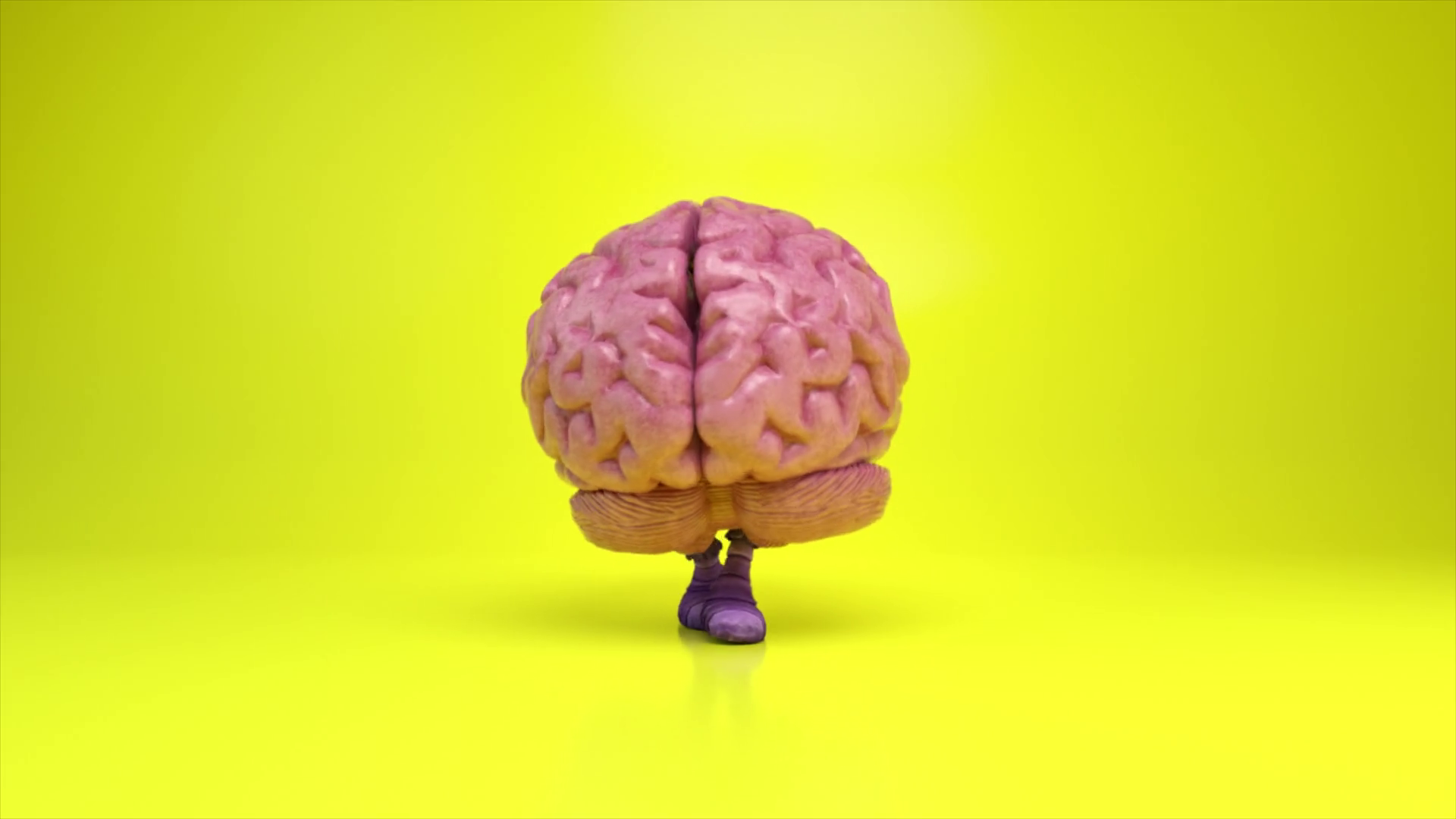 Dancing Brain On Colorful Yellow Background Stock Motion Graphics SBV ...