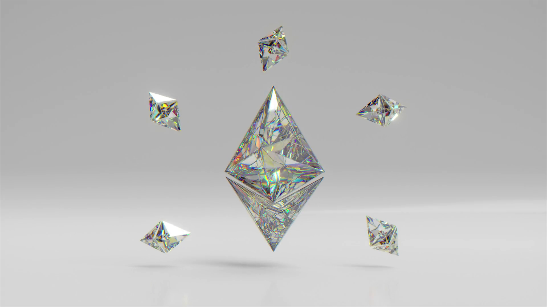 A Large Diamond Ethereum Rotates Surrounded Stock Motion Graphics SBV ...