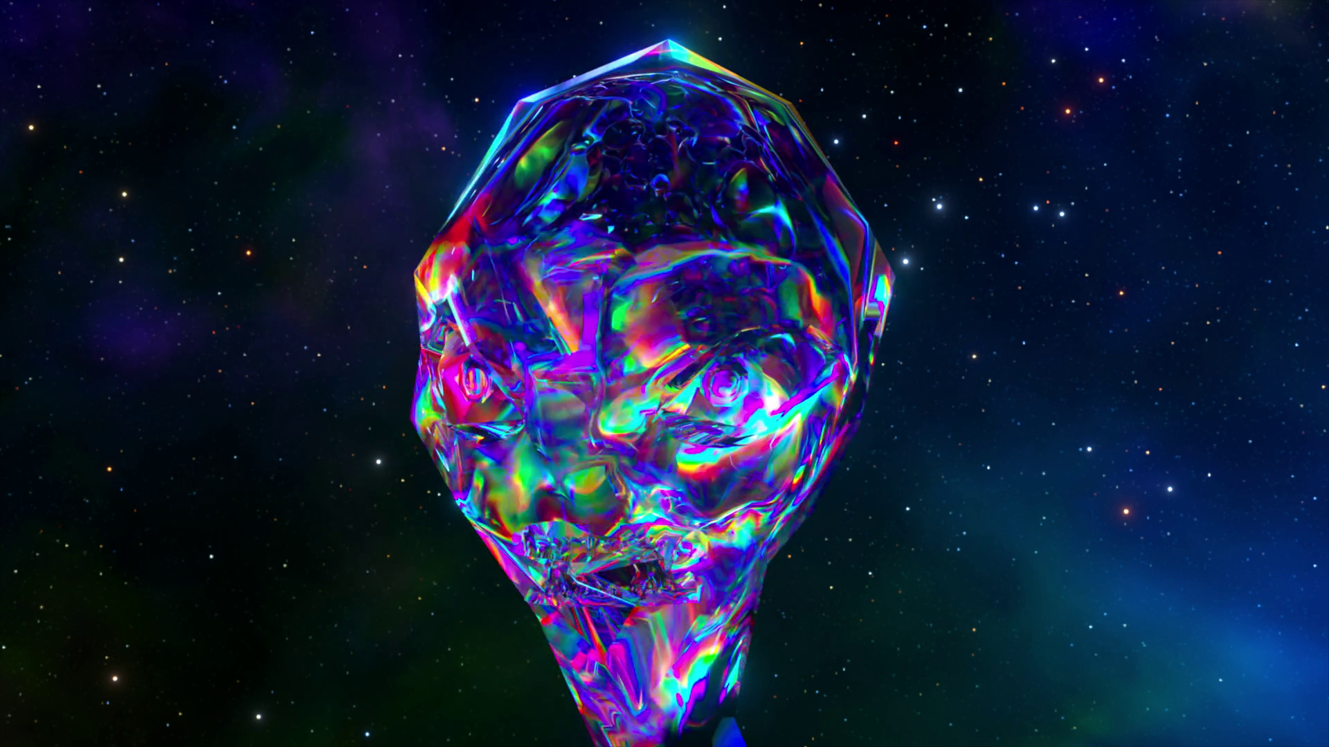 The Diamond Turns Into Head Of Alien Space Stock Motion Graphics SBV ...