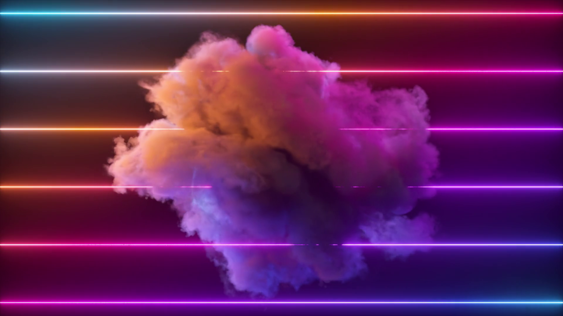 Abstract Concept Rainbow Cloud Rotates Stock Motion Graphics SBV ...