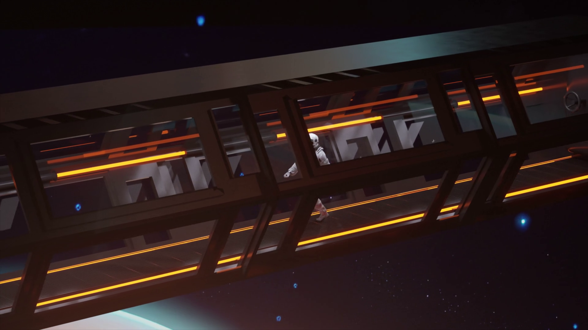 Space Concept Astronaut Going Through Long Stock Motion Graphics SBV ...