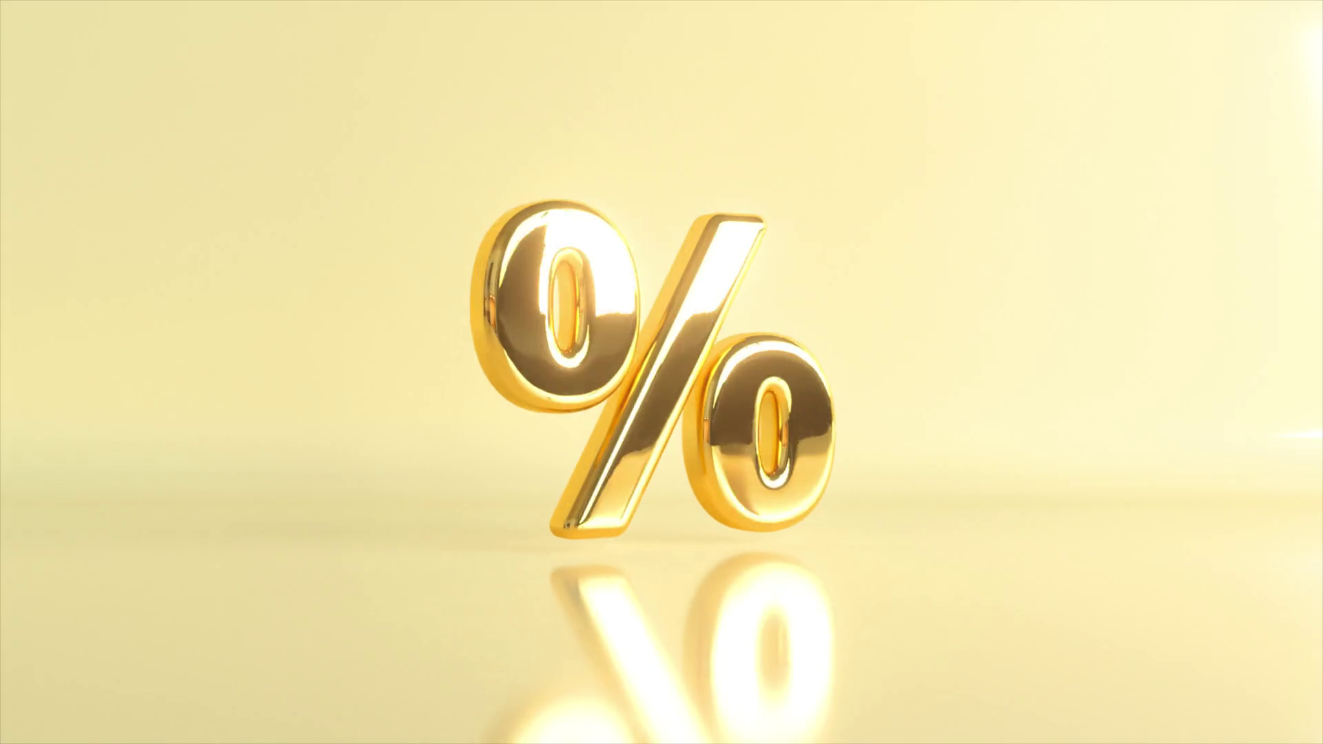 Animation Of Rotating Golden Percentage Sign Stock Motion Graphics SBV ...