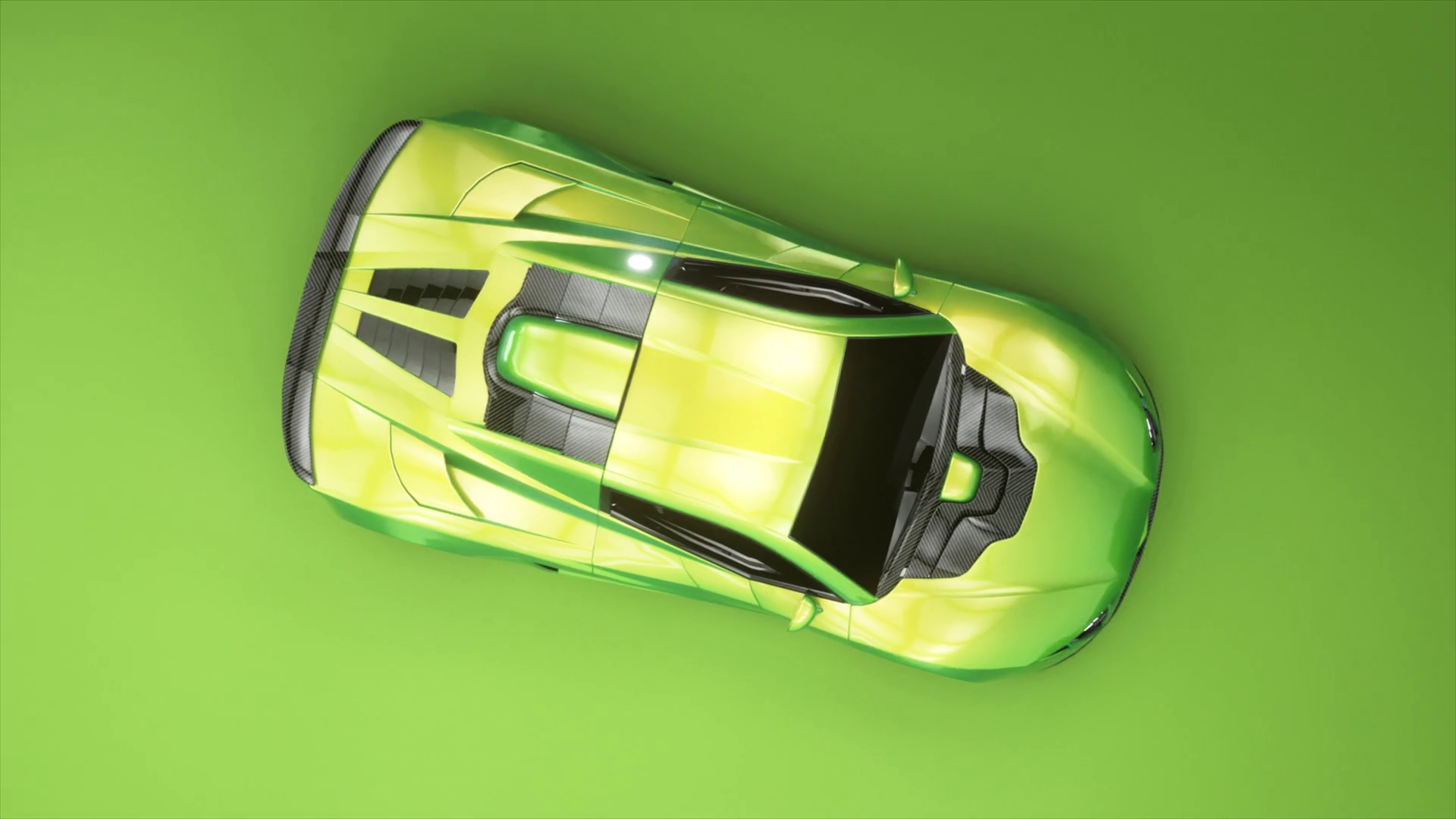 Green Supercar With Fluid Design Lines In 3d Stock Motion Graphics SBV ...