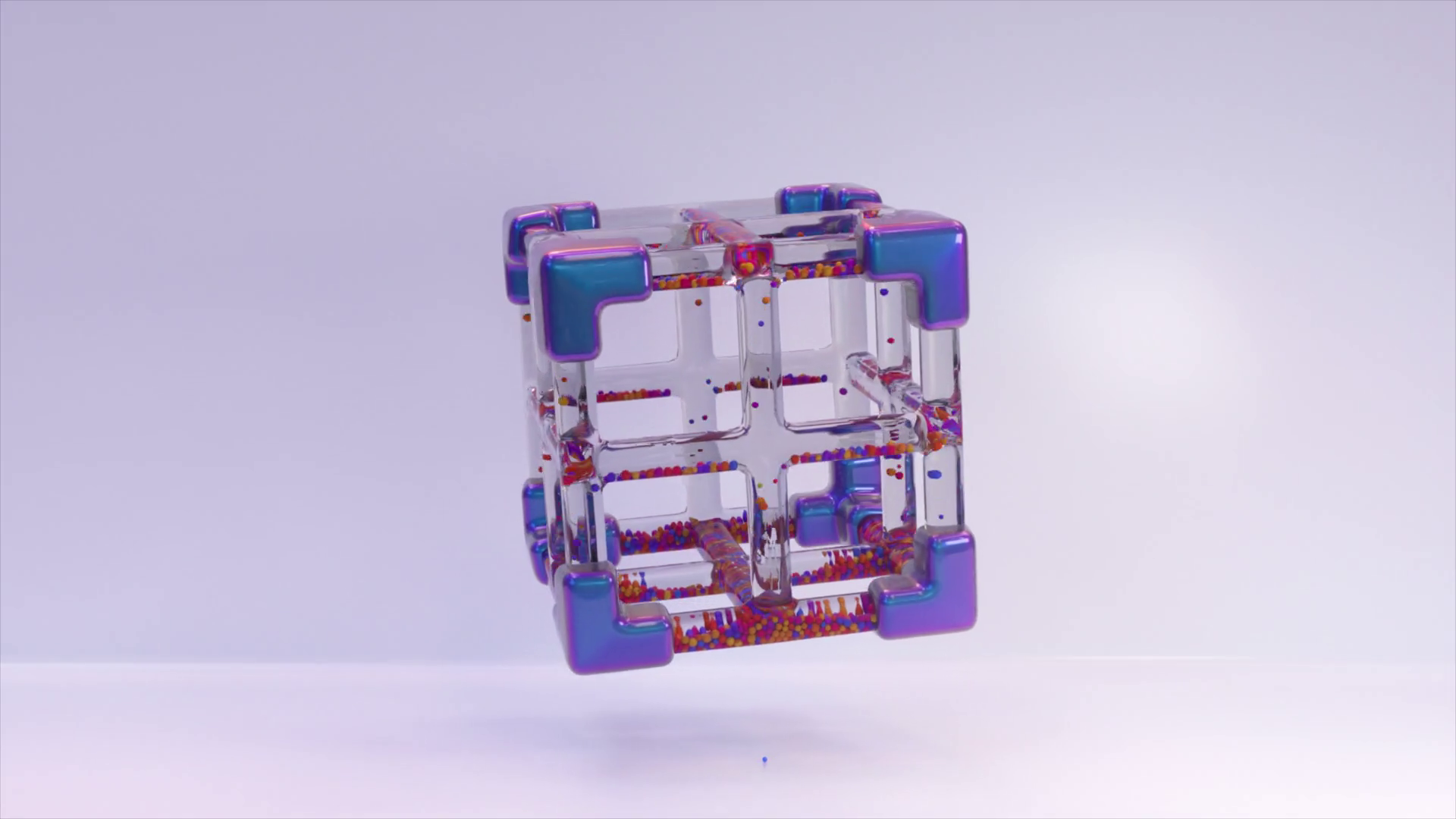 Gleaming 3d Cube Structure Rotates Frame Stock Motion Graphics SBV ...